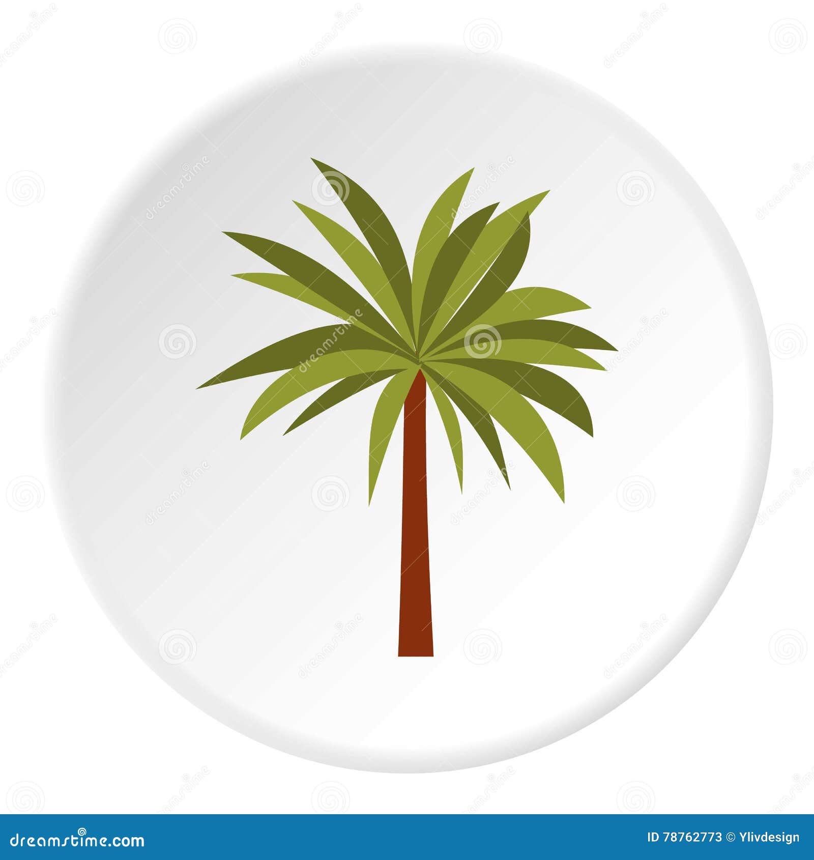 Palma icon, flat style stock vector. Illustration of plant - 78762773