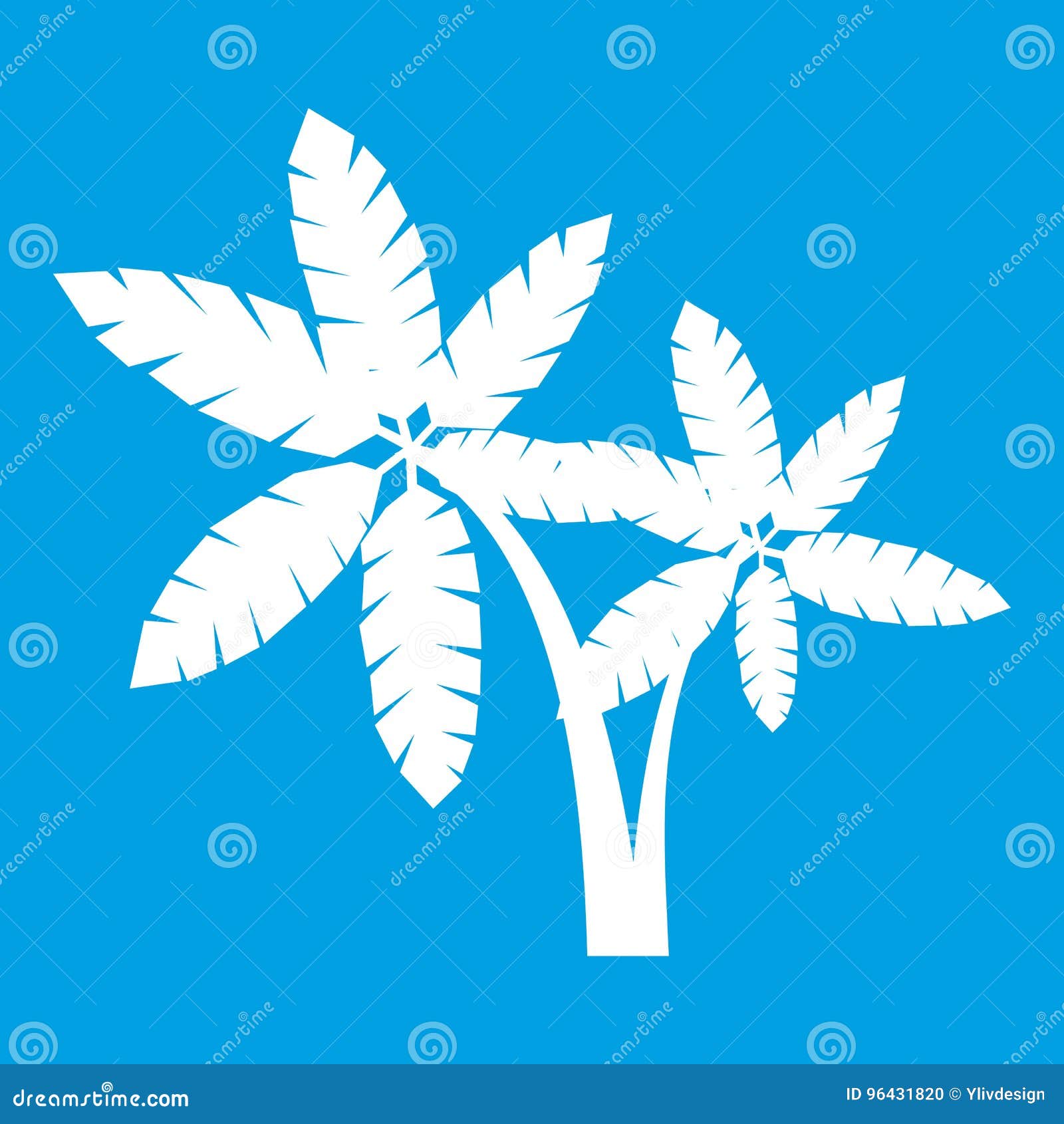 Palma icon white stock vector. Illustration of print - 96431820
