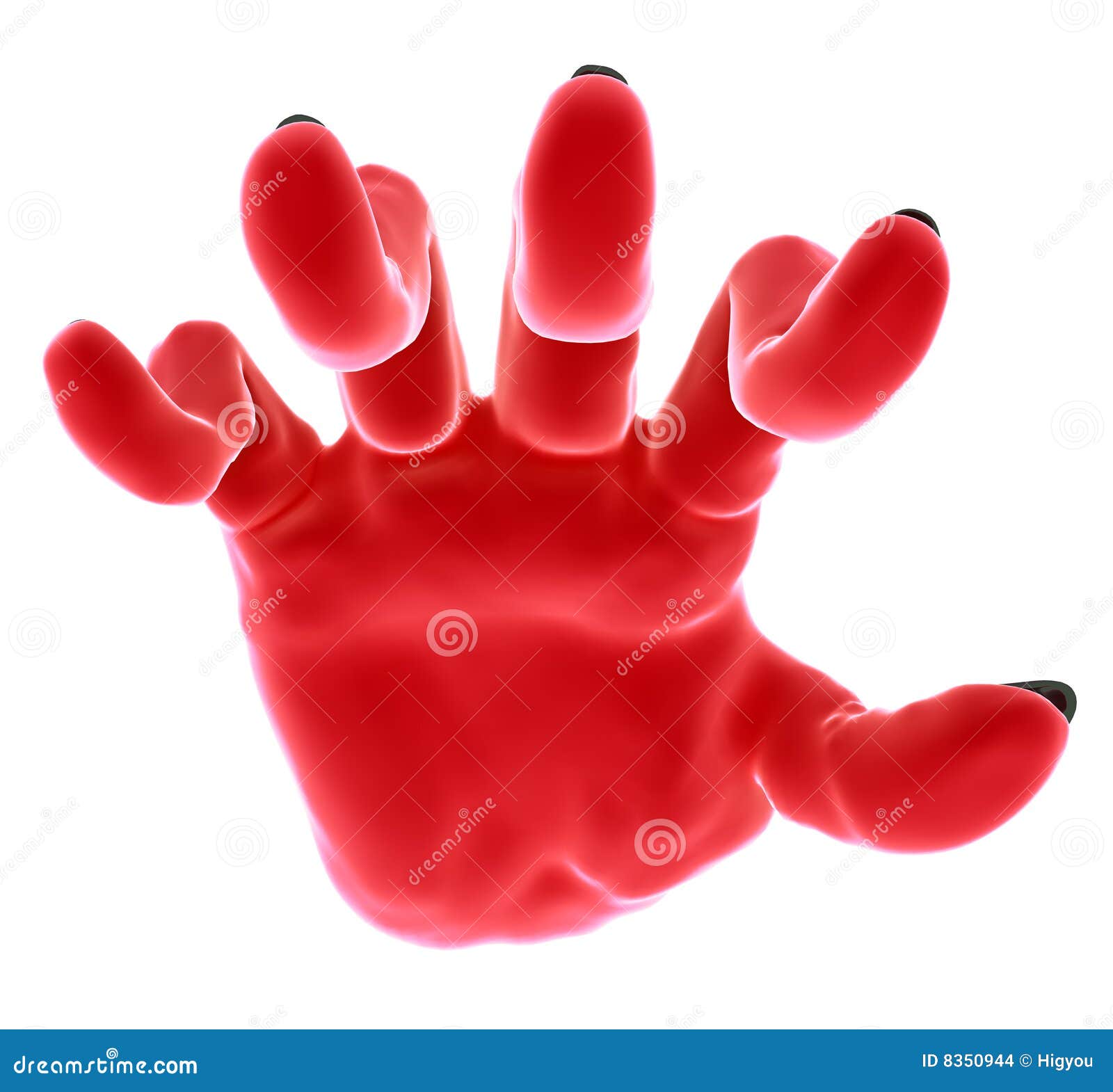 Palma roja de la mano stock de ilustración. Ilustración de palma - 8350944