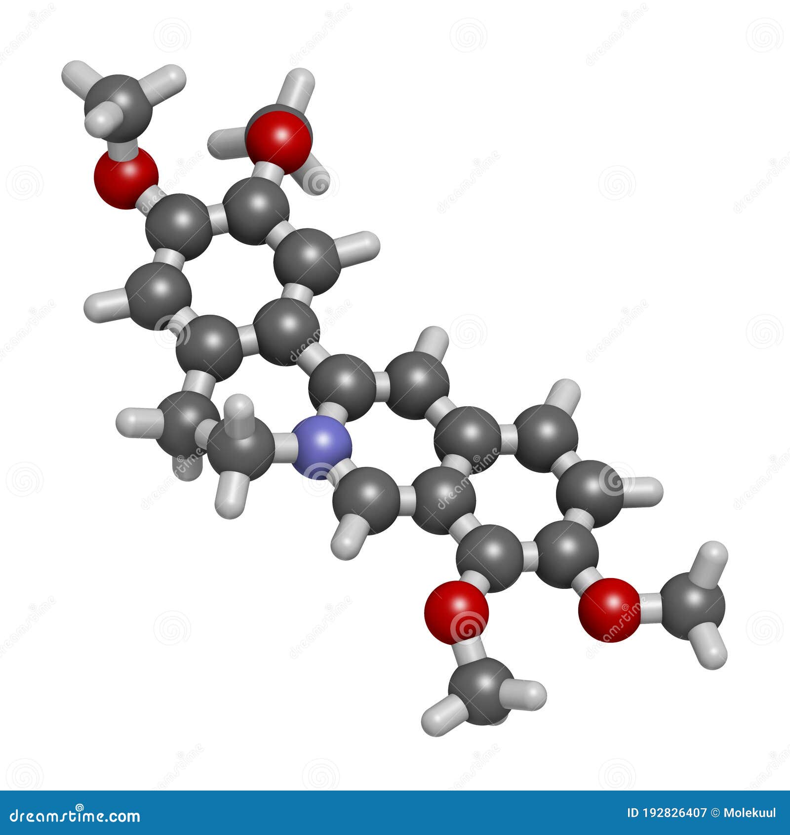 Palmatine Herbal Alkaloid Molecule. 3D Rendering Stock Image ...