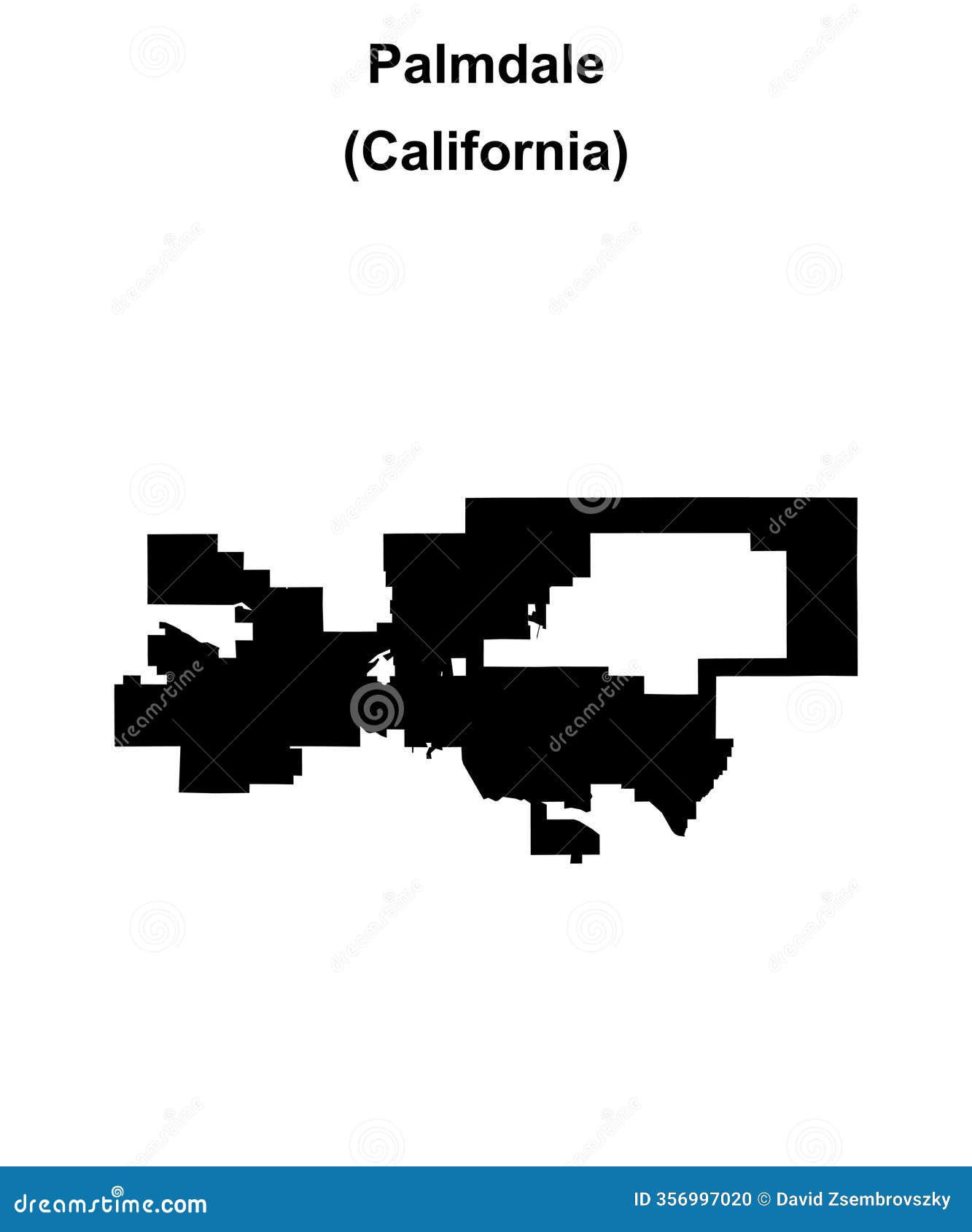 Palmdale outline map stock illustration. Illustration of icon - 356997020