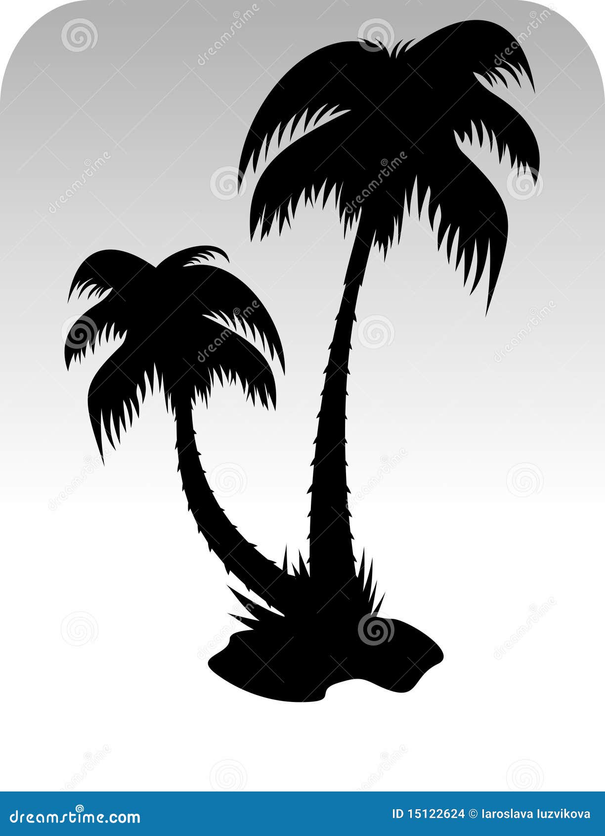 Palmera del vector ilustración del vector. Ilustración de color - 15122624