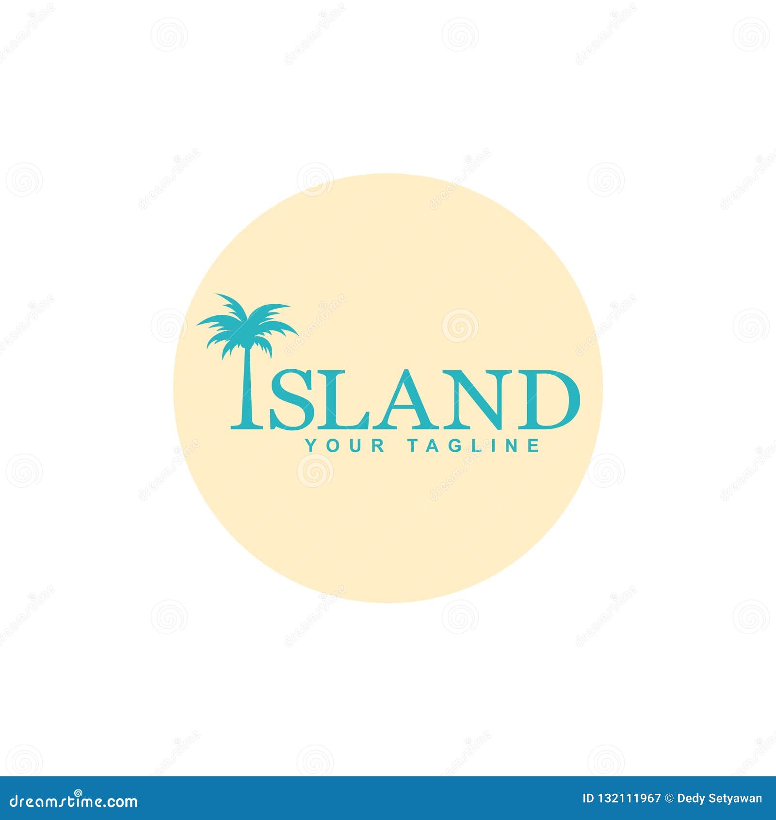 Palmera En El Logotipo De La Isla Ilustración del Vector - Ilustración ...