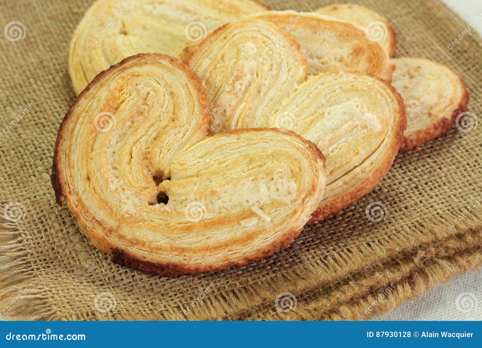 Palmera Palmier Sweet Puff Pastry Stock Photo - Image of traditional ...