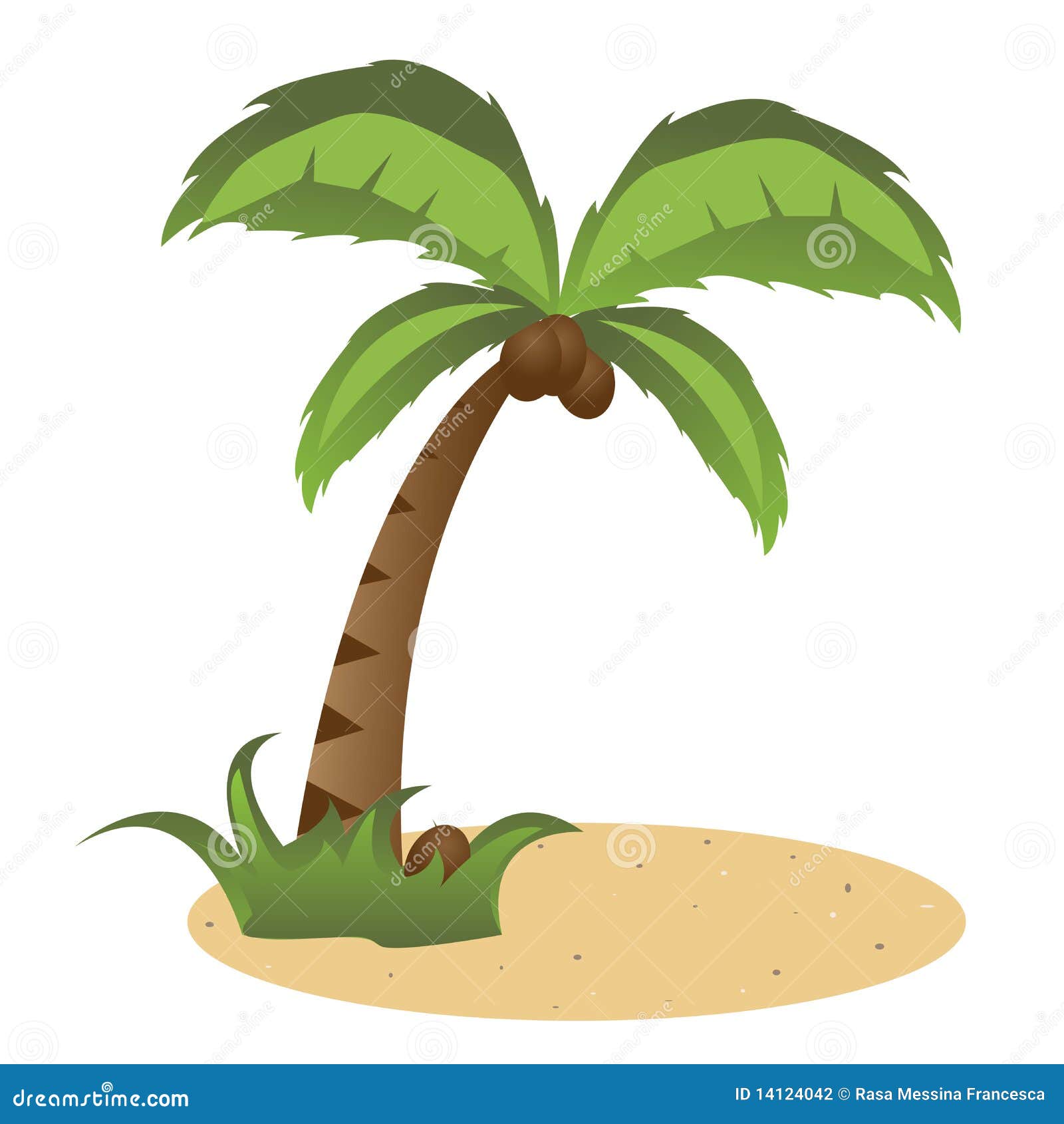 Palmier illustration de vecteur. Illustration du coconuts - 14124042