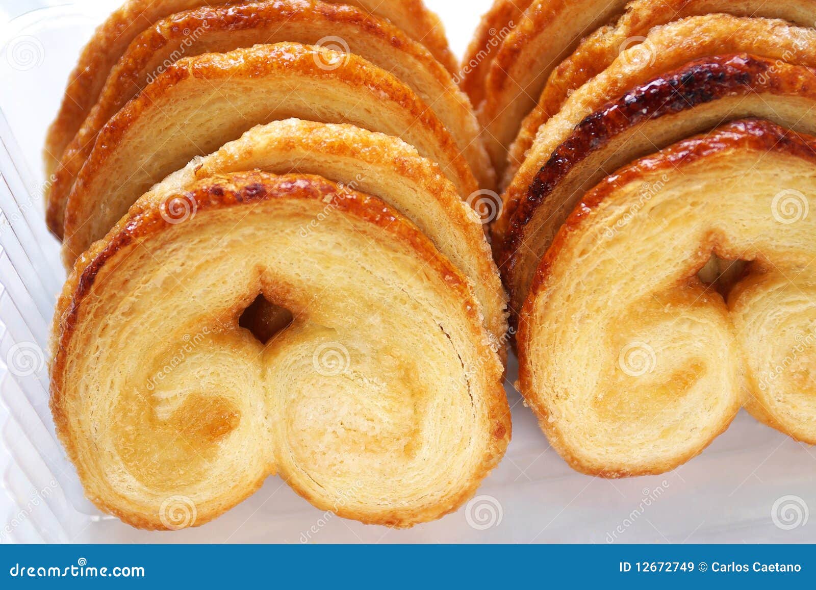 Palmier cookies stock image. Image of meal, calories - 12672749