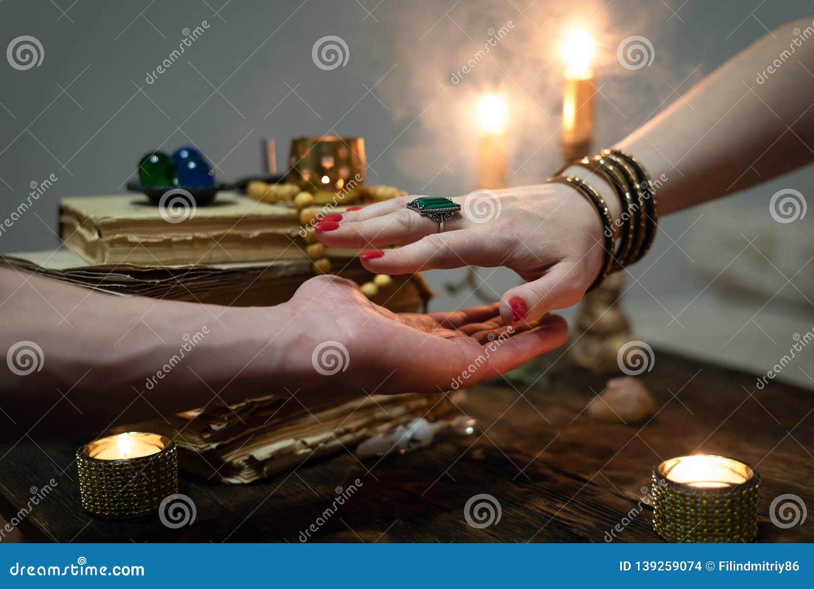Palmist. stock photo. Image of future, forecast, dark - 139259074