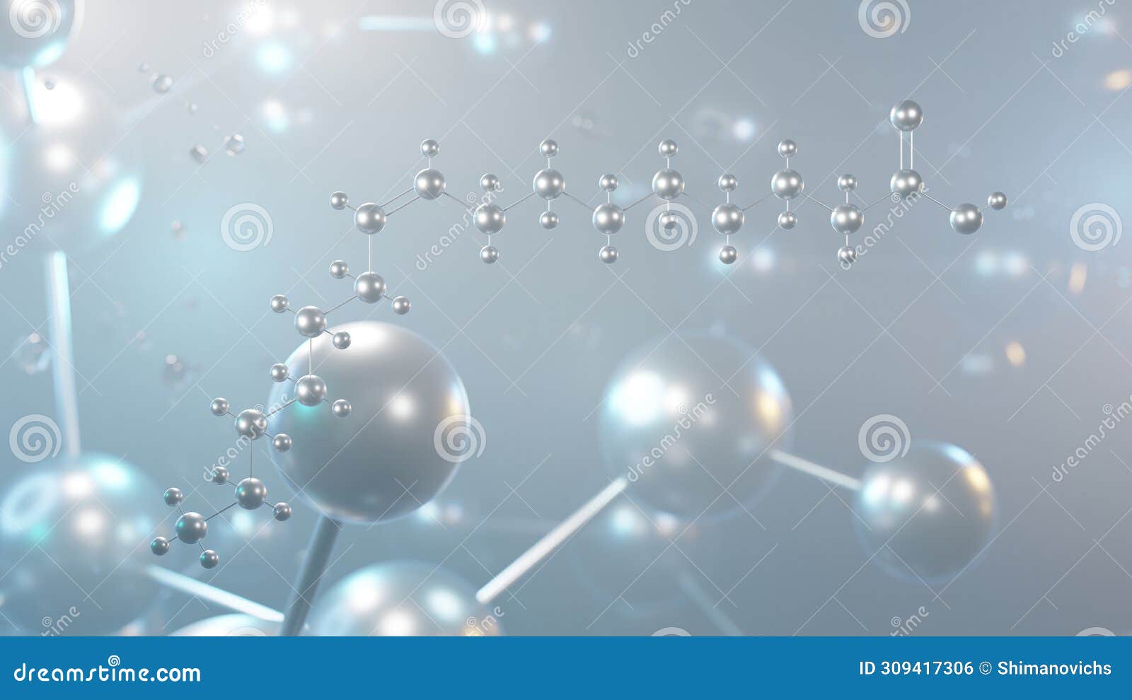 Palmitoleic Acid Molecular Structure, 3d Model Molecule, Omega-7 ...