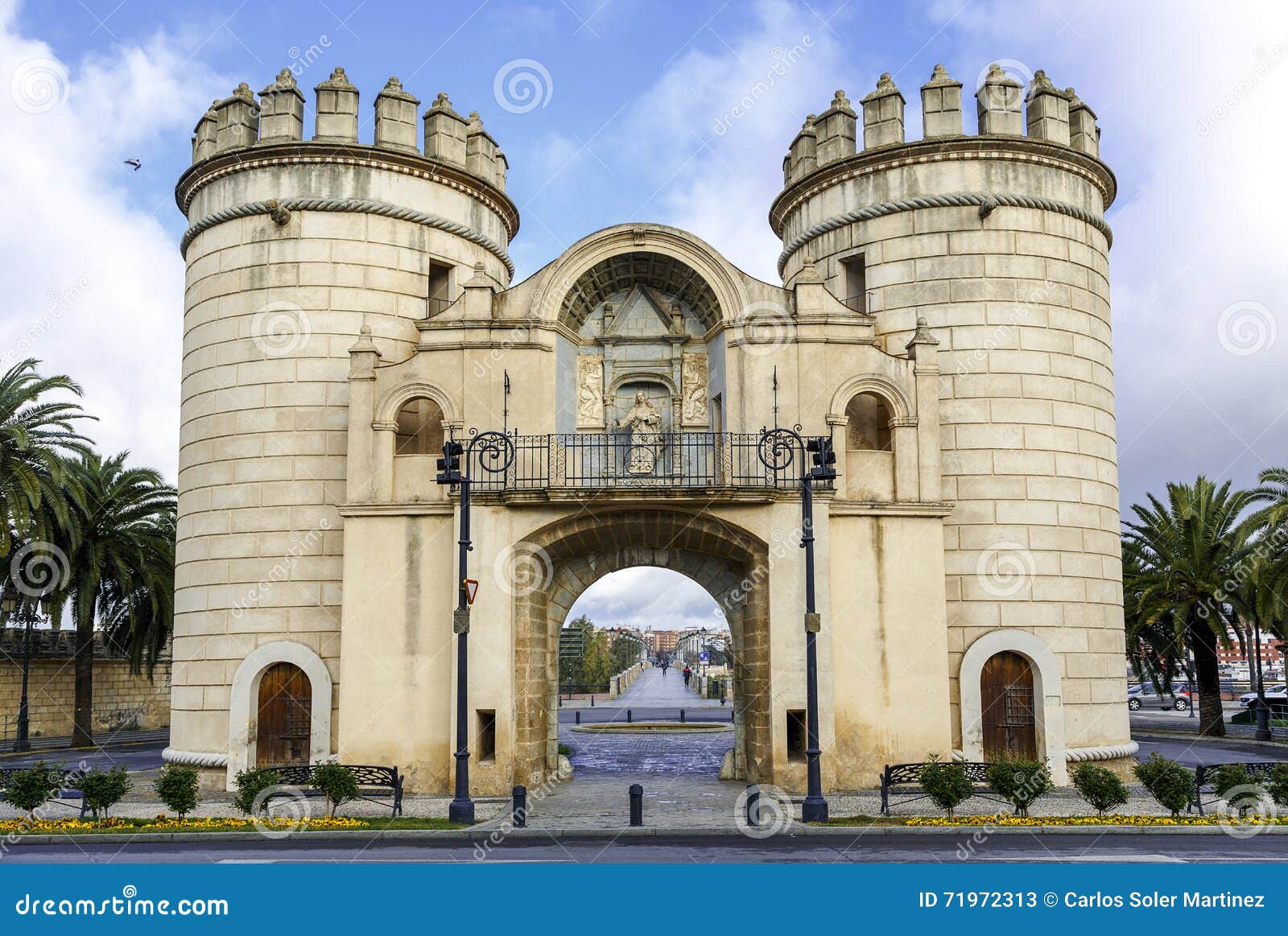 Palms Gate, Badajoz Spain stock image. Image of architectural - 71972313