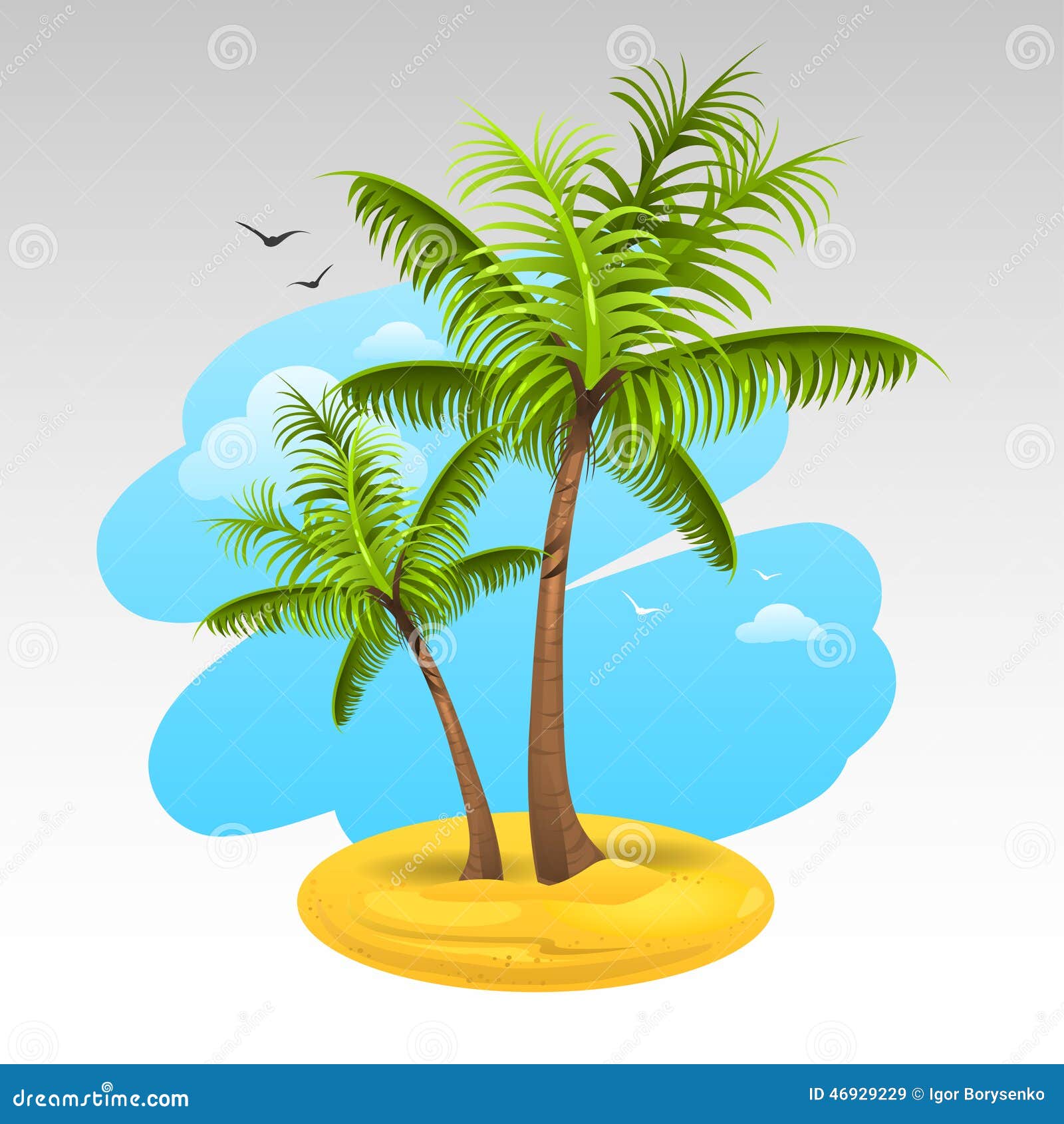 Palms stock vector. Illustration of tropical, resort - 46929229