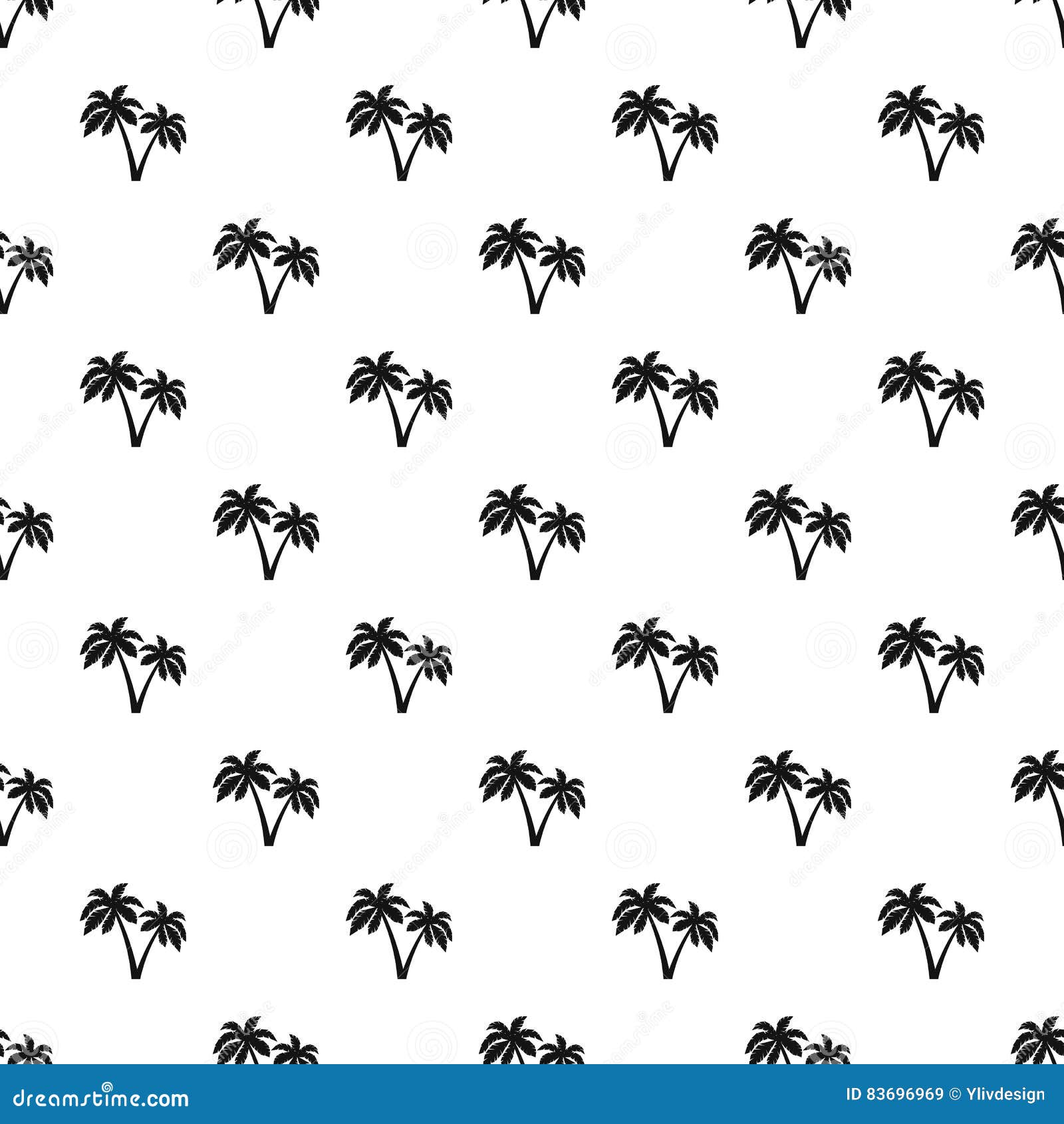 Palms Pattern, Simple Style Stock Vector - Illustration of paradise ...