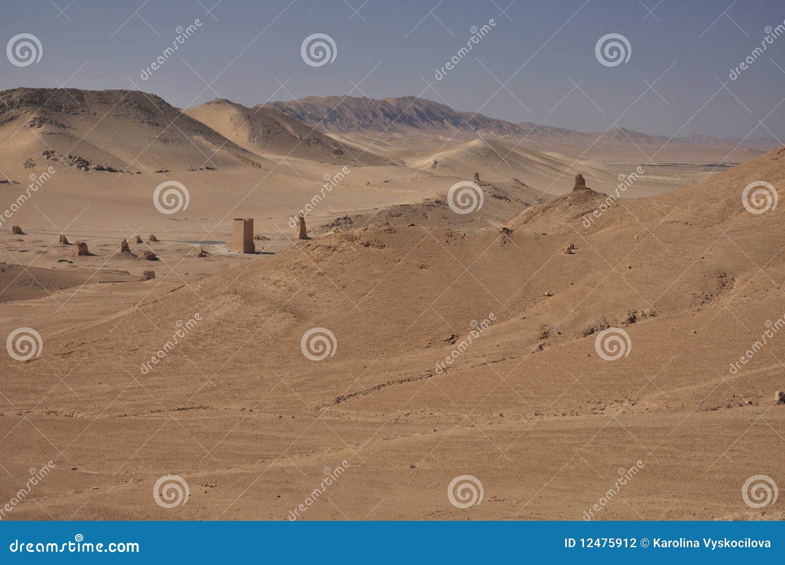 Palmyra desert stock photo. Image of adventure, landscape - 12475912