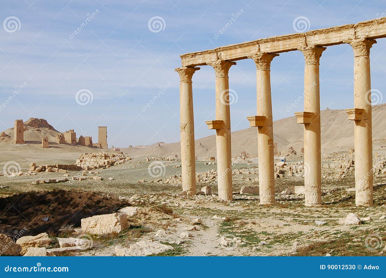 Palmyra Ruins - Syria before Civil War Stock Photo - Image of barren ...