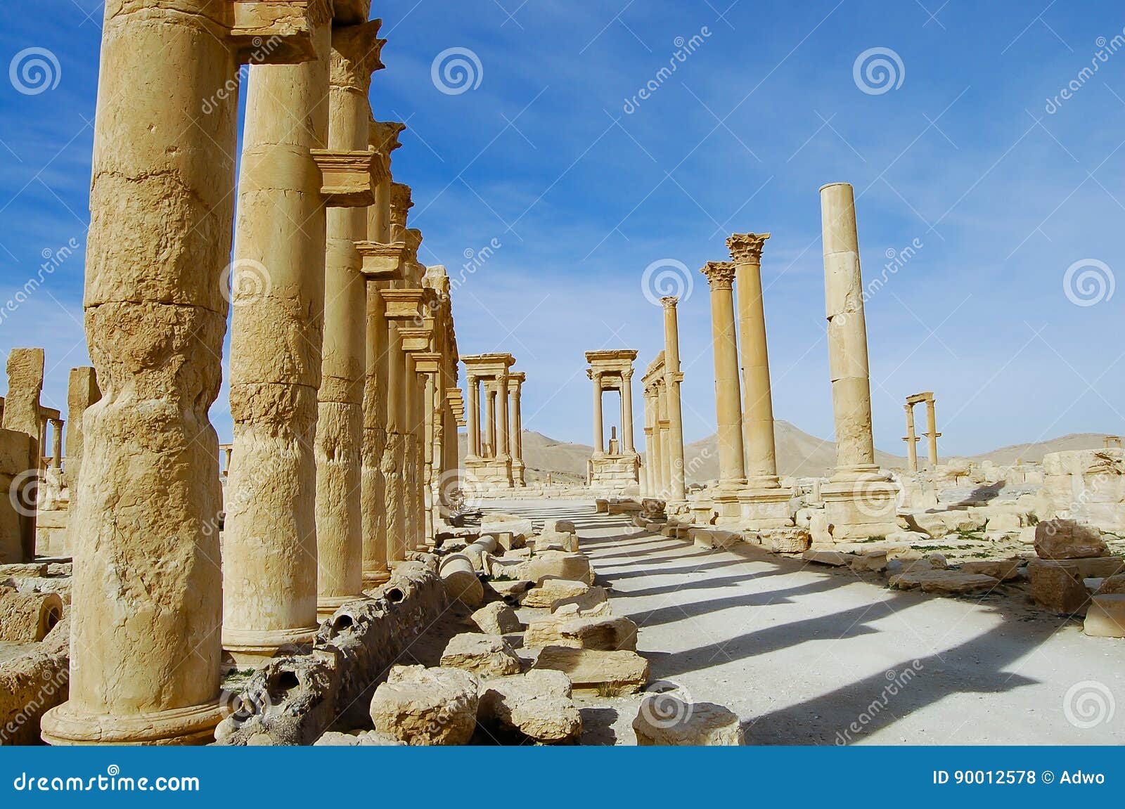 Palmyra Ruins - Syria before Civil War Stock Photo - Image of arid ...