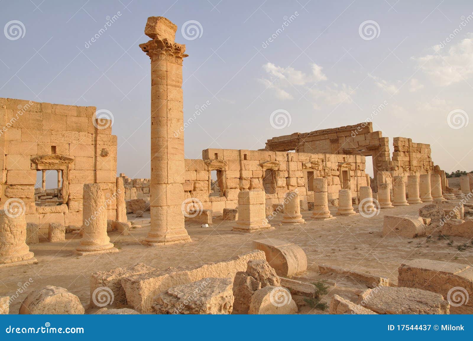 Palmyra, Syria stock image. Image of night, gate, castle - 17544437