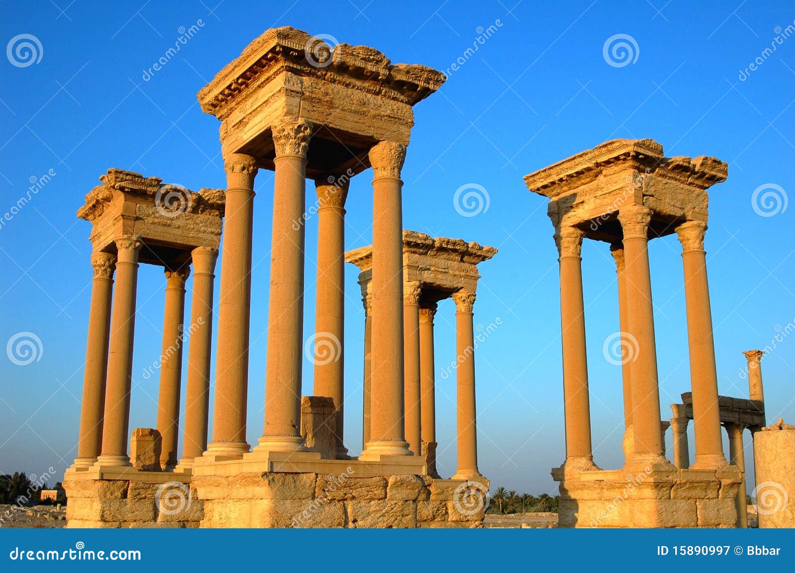 Palmyra towers stock image. Image of arabia, asia, details - 15890997