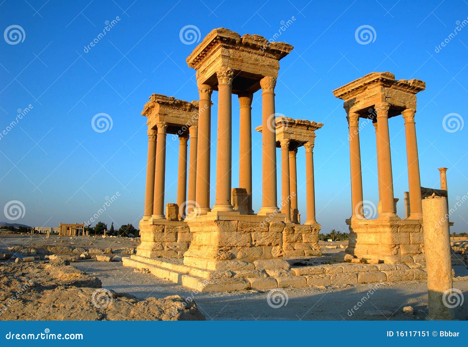 Palmyra towers stock image. Image of desert, golden, beautiful - 16117151
