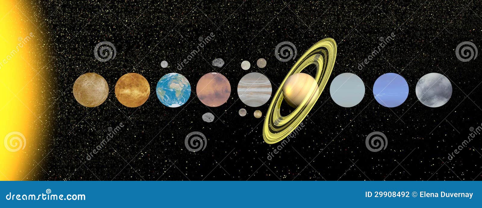 Solar System Satellite 3d Rendering