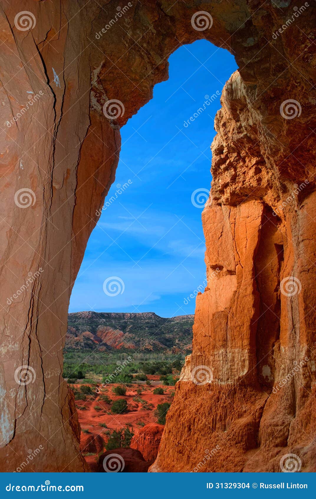 Palo Duro Canyon Cave View stock photo. Image of backpacking - 31329304