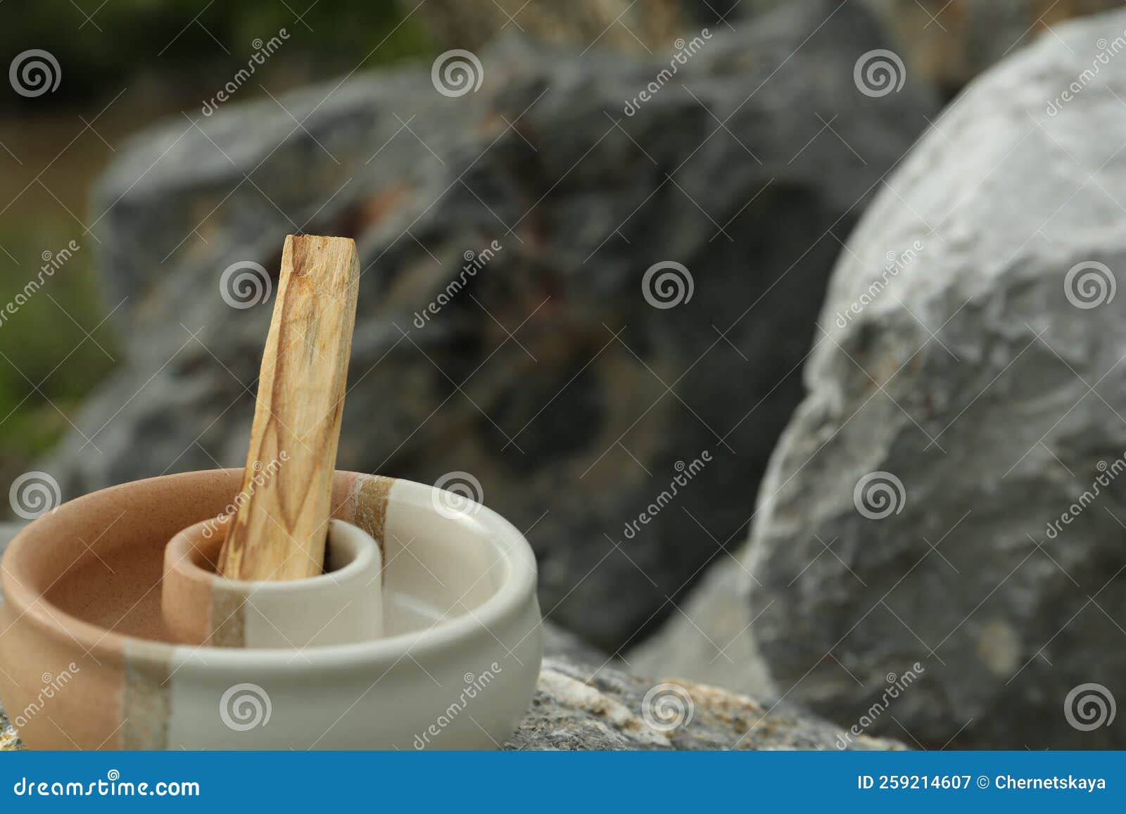 Palo Santo Stick on Stone Surface, Closeup. Space for Text Stock Image ...