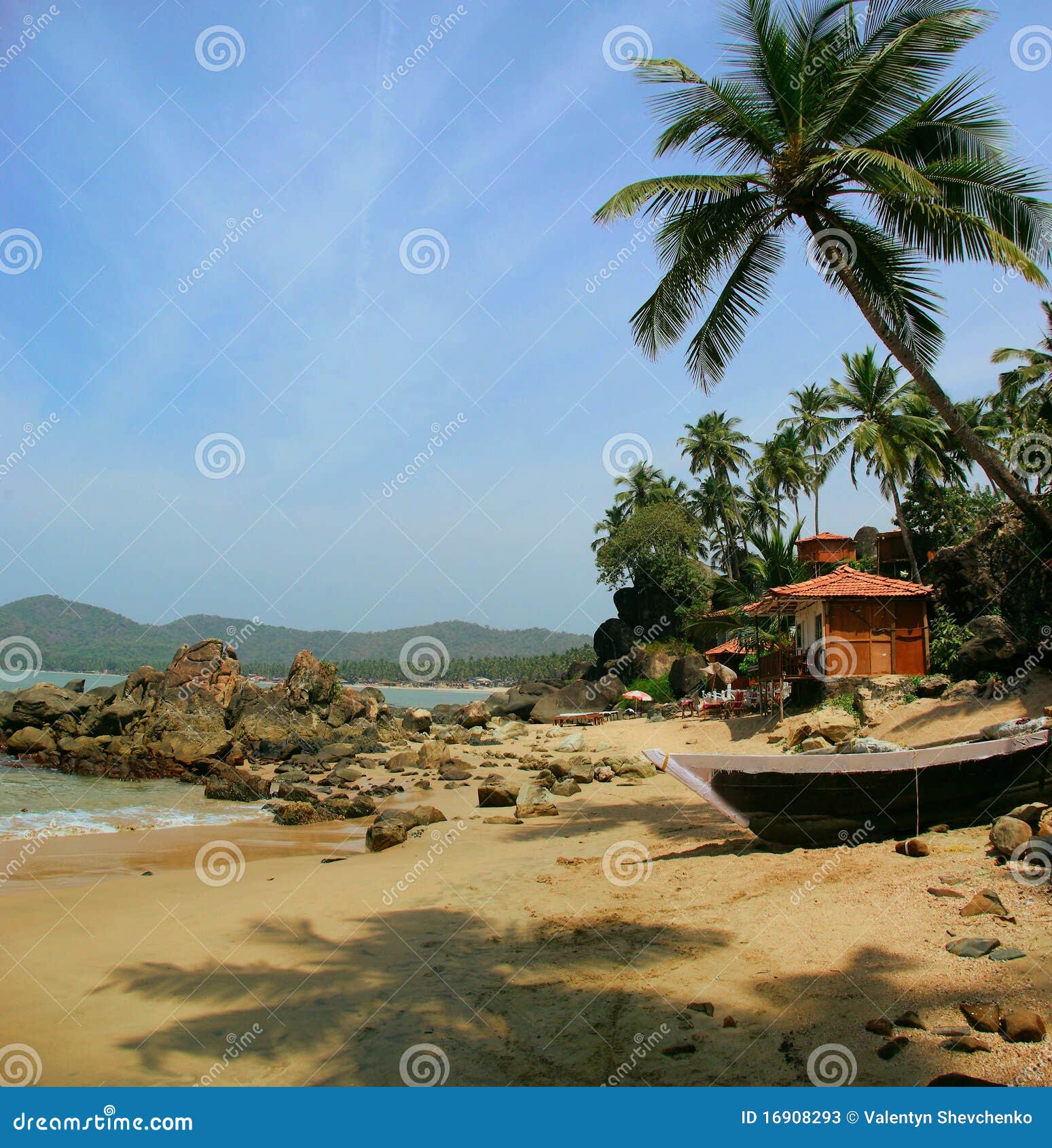 Palolem Beach lagoon, Goa stock image. Image of nature - 16908293