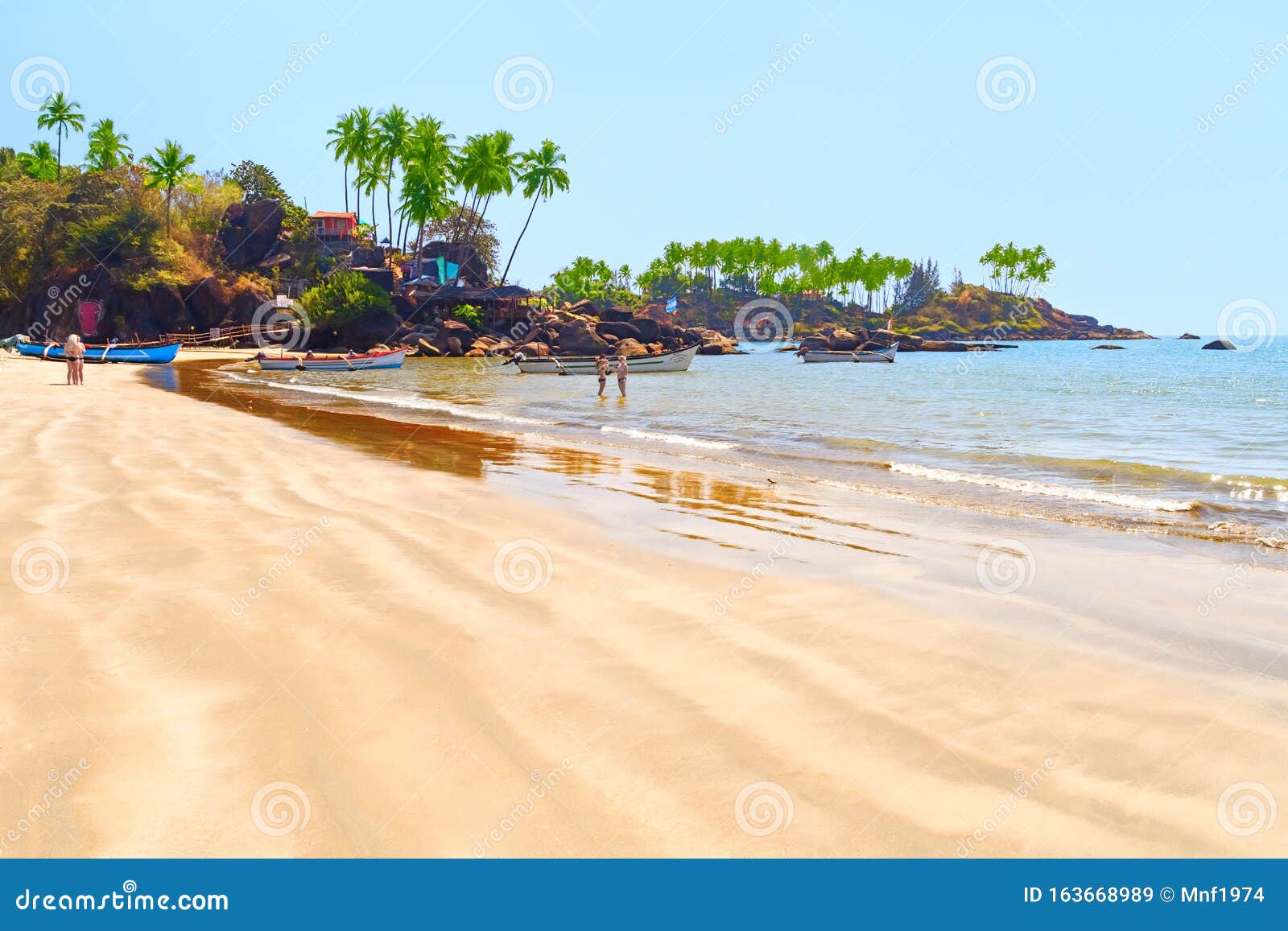 Palolem Beach. South GOA. India Stock Image - Image of vacation, white ...