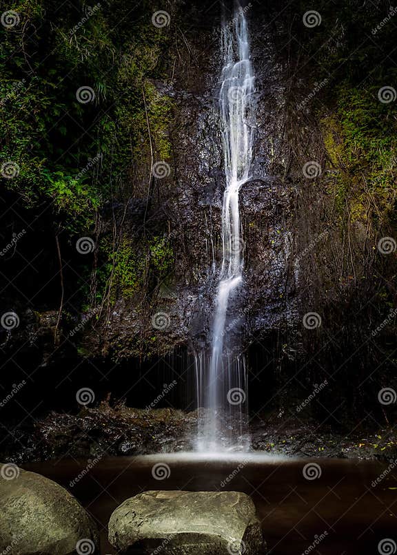 Palolo Valley Waterfalls stock image. Image of jungle - 295471555