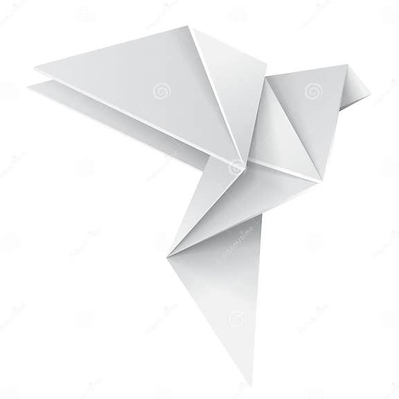 Paloma de Origami ilustración del vector. Ilustración de plegable ...