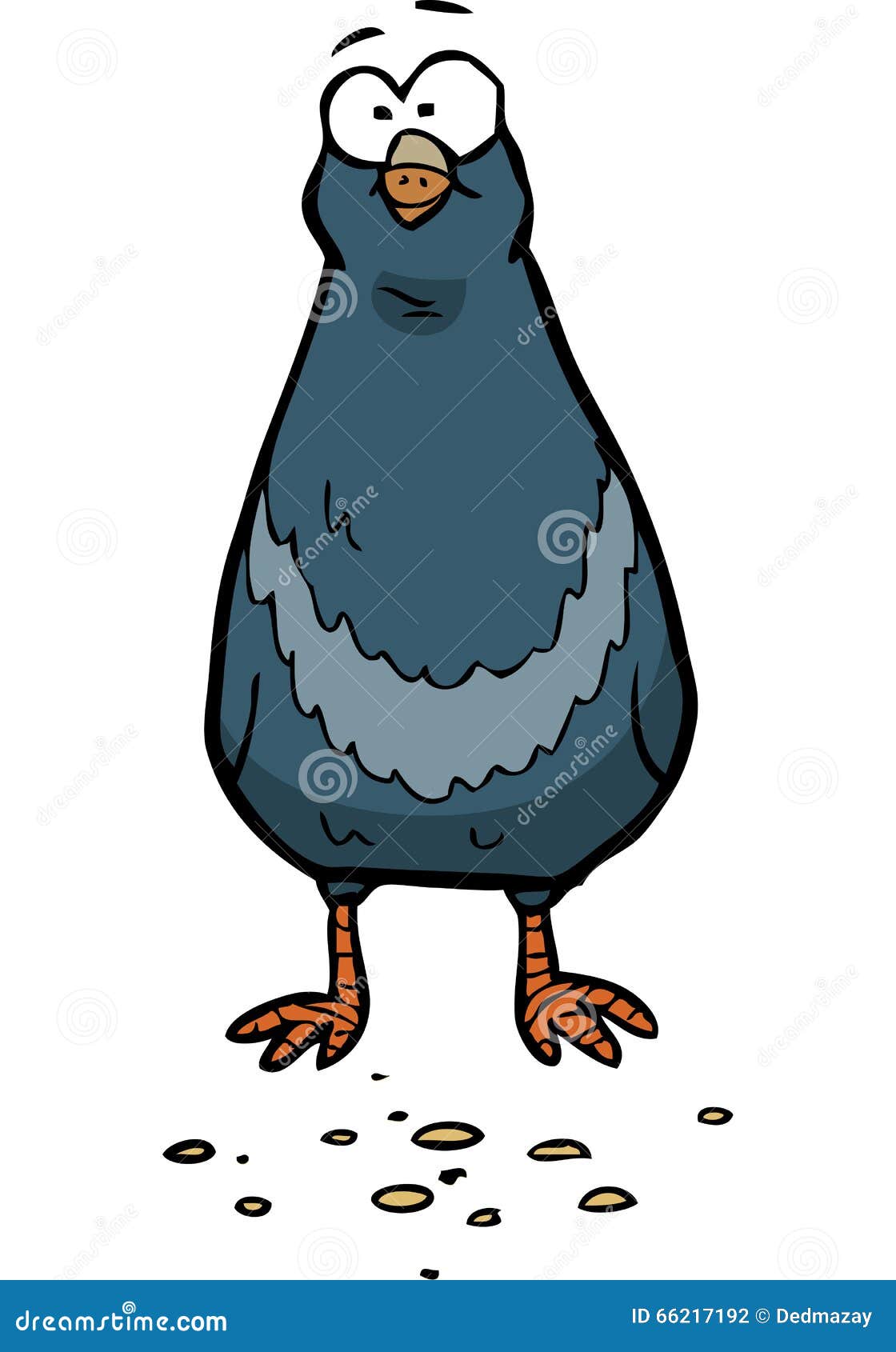 Paloma y migas ilustración del vector. Ilustración de gris - 66217192