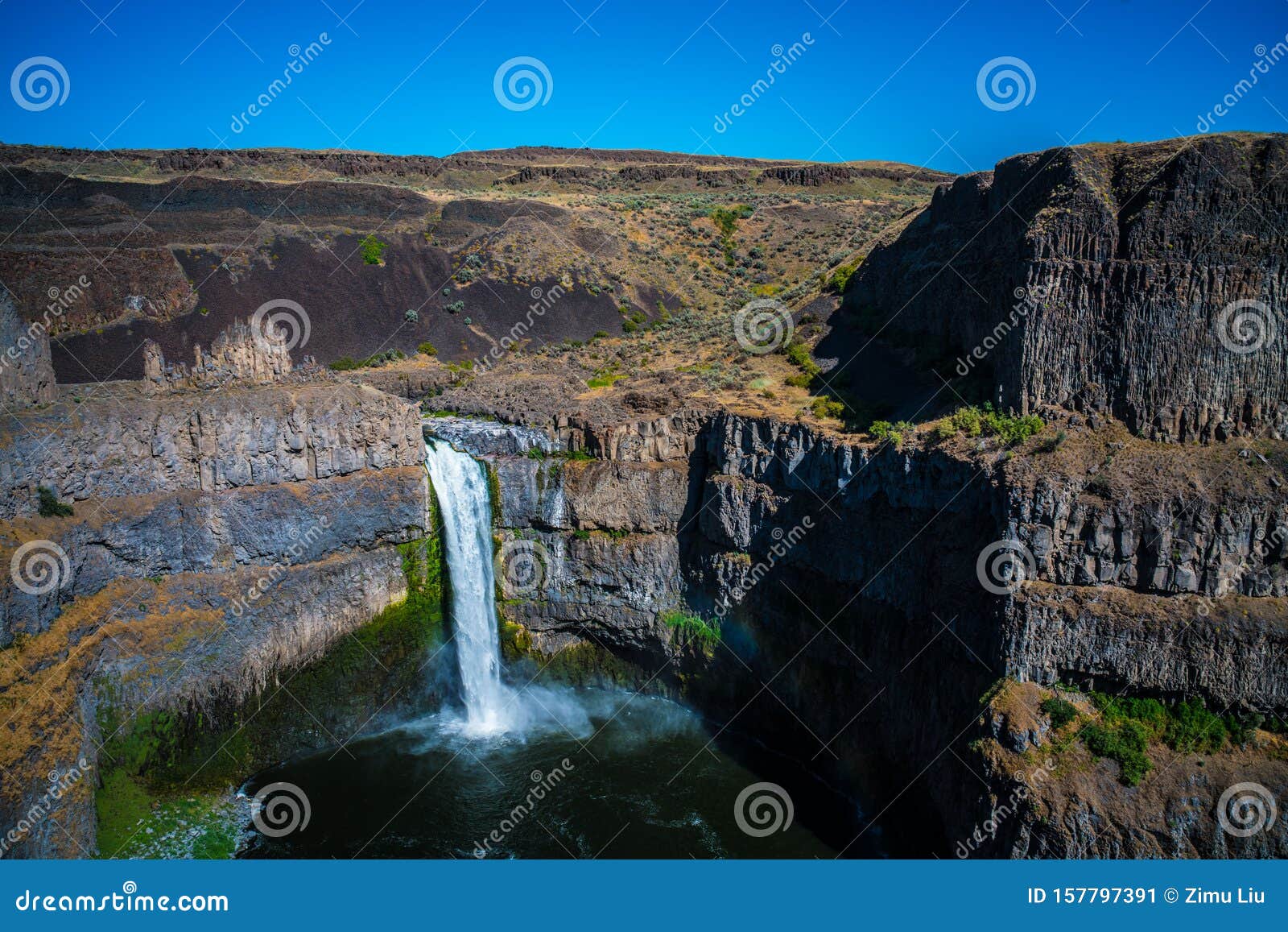 Palouse Fall stock image. Image of cloud, scenic, park - 157797391