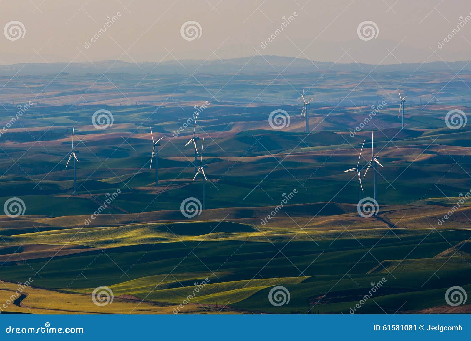 Palouse Wind Farm stock image. Image of steptoe, sunset - 61581081