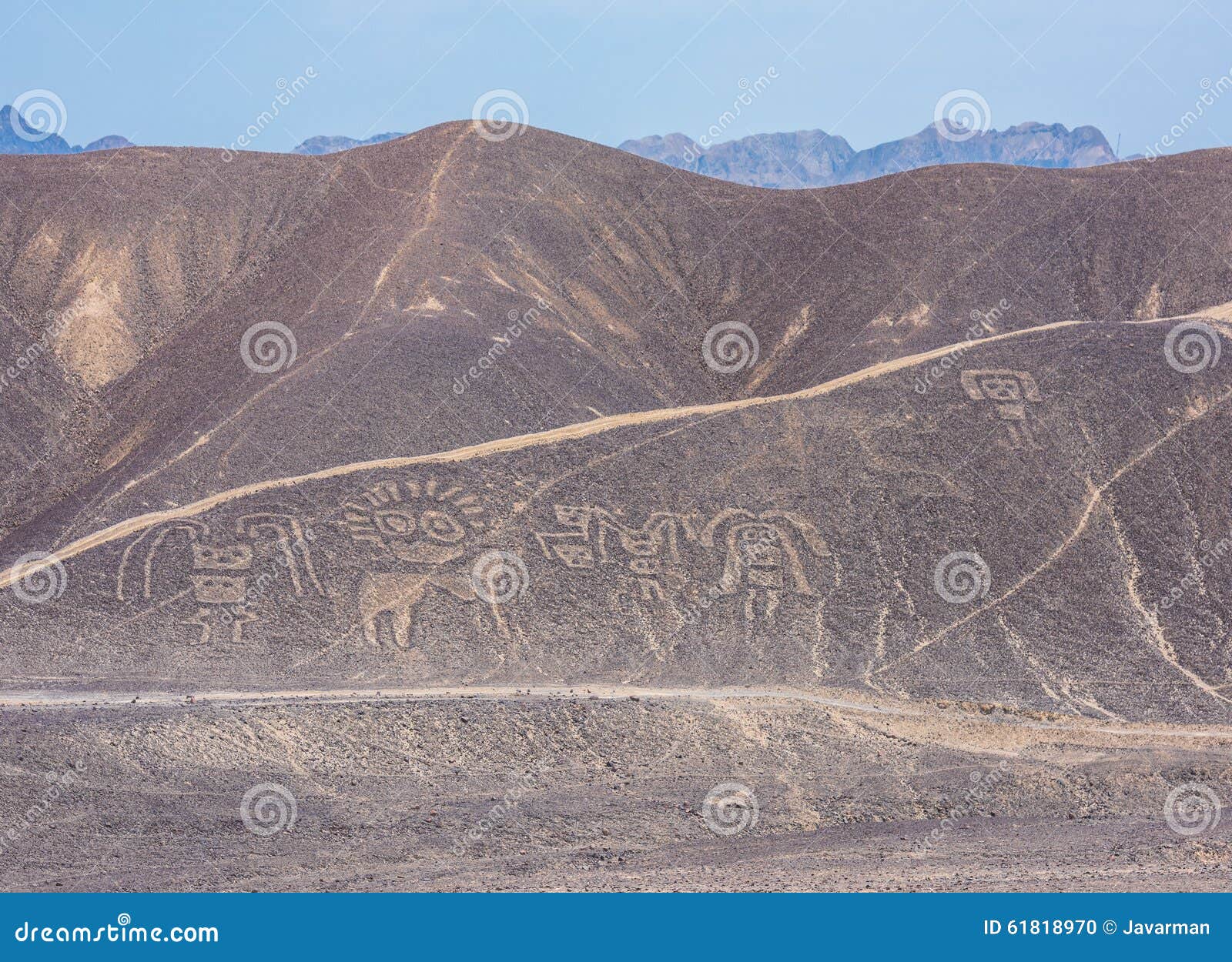 Geoglyphs And Lines In The Nazca Desert. Peru Royalty-Free Stock Image ...