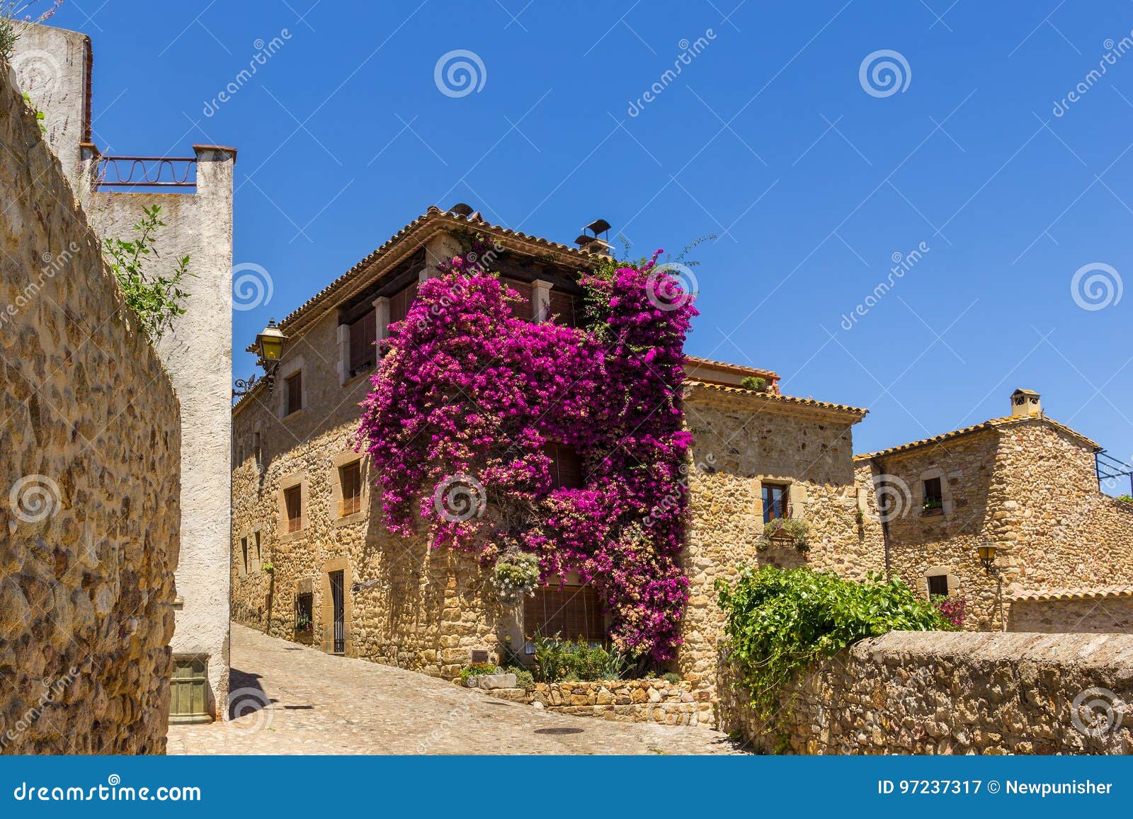 Pals Medieval Town in Catalonia, Spain Stock Image - Image of rustic ...