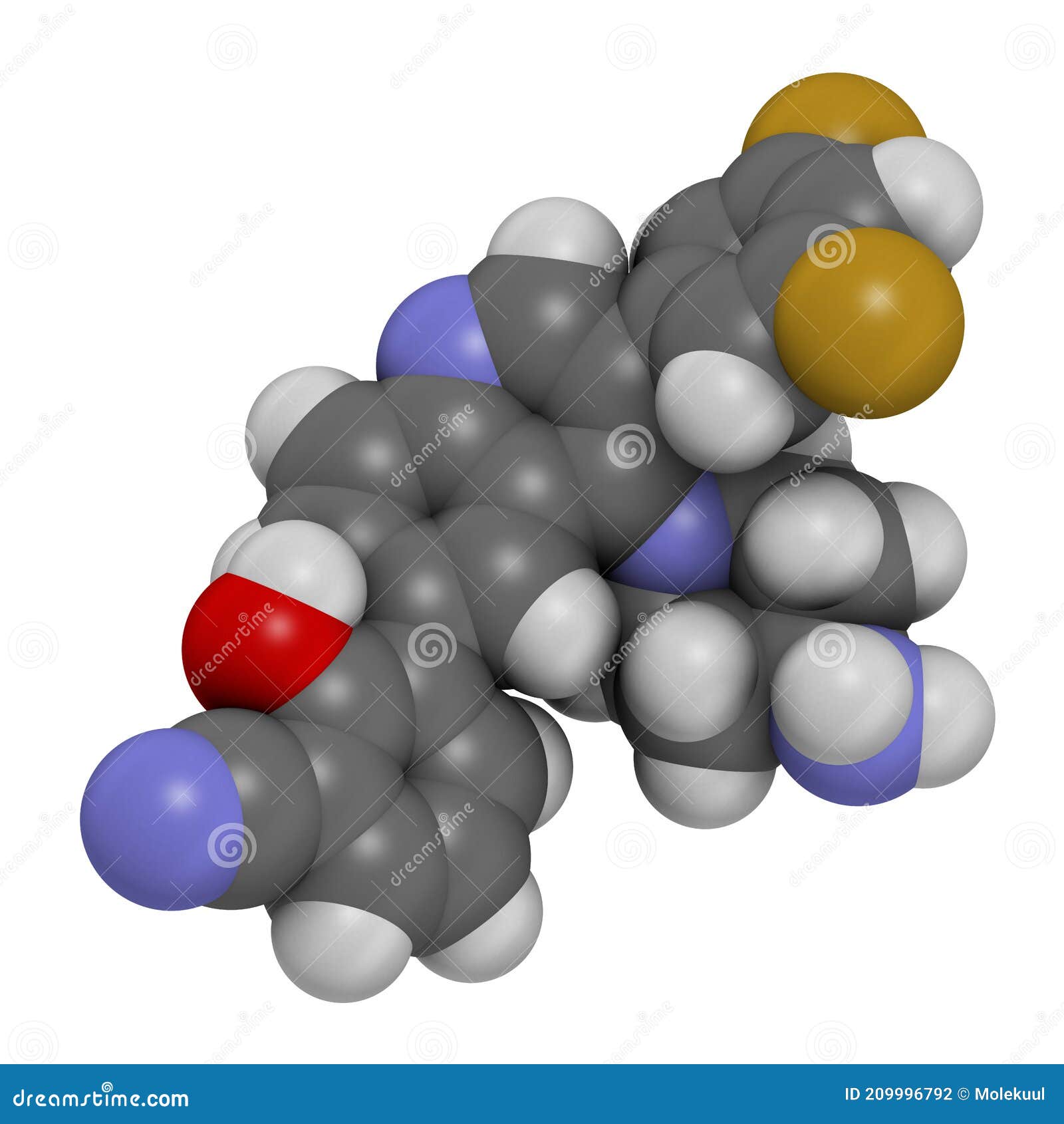 Paltusotine Acromegaly Drug Molecule. 3D Rendering Stock Illustration ...