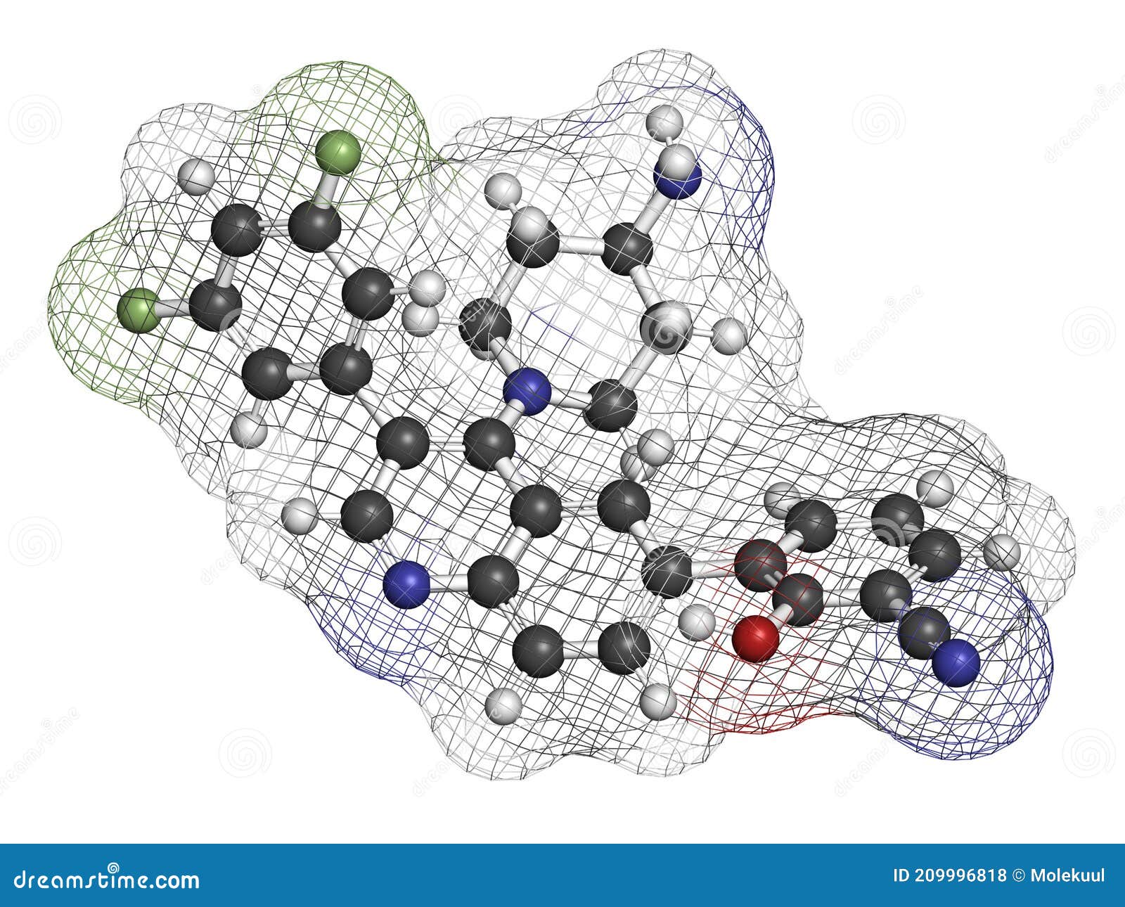 Paltusotine Acromegaly Drug Molecule. 3D Rendering Stock Illustration ...