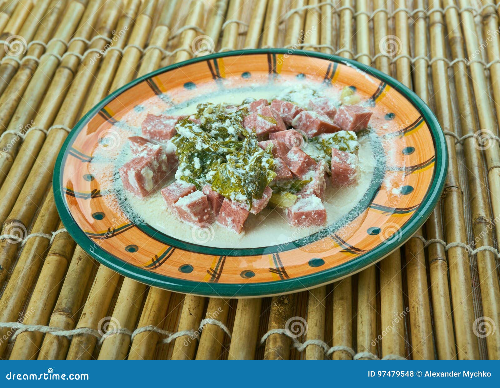 Palusami stock photo. Image of stewed, dish, corned, meal - 97479548