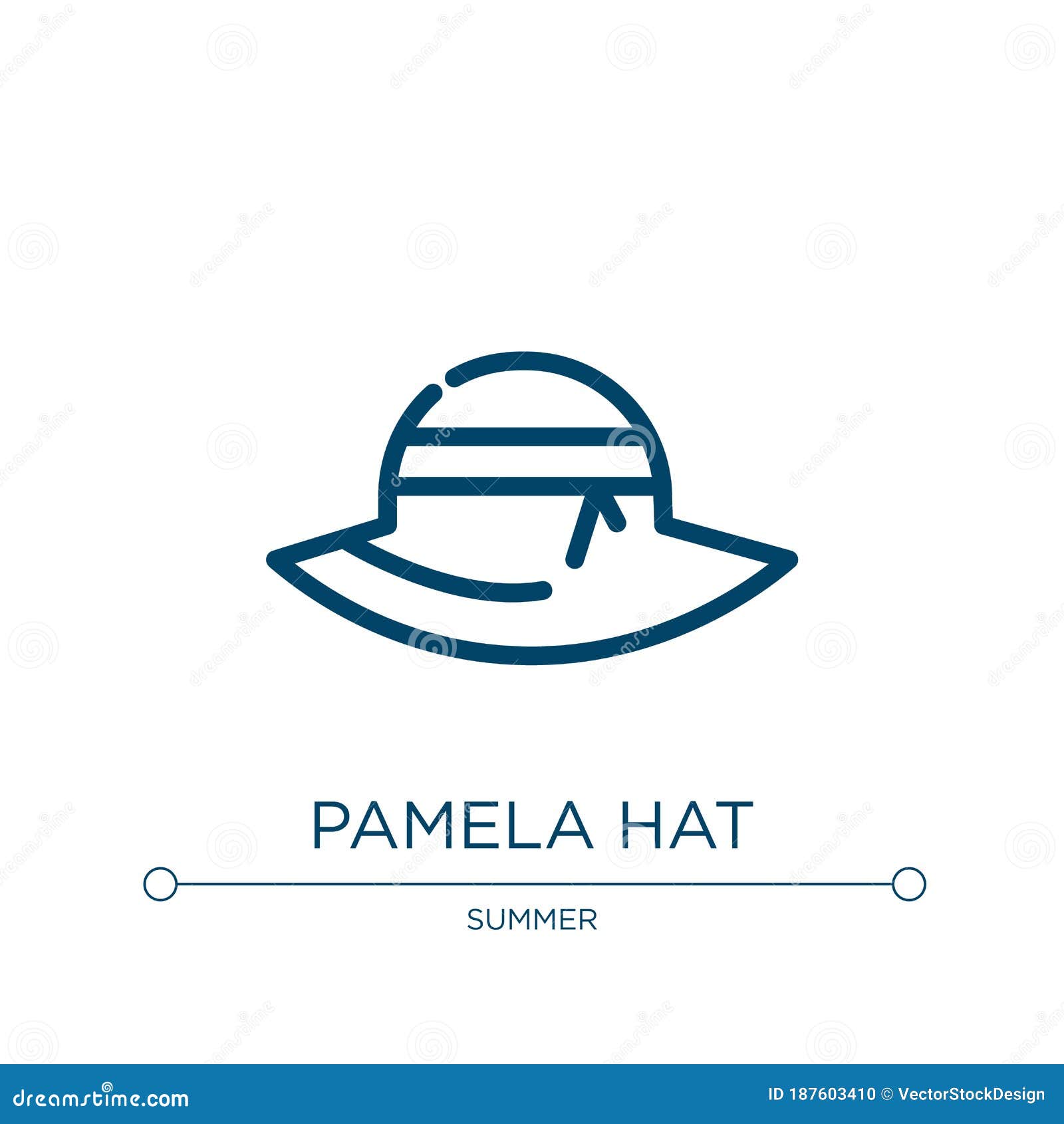 Pamela Hat Icon. Linear Vector Illustration from Summer Collection ...