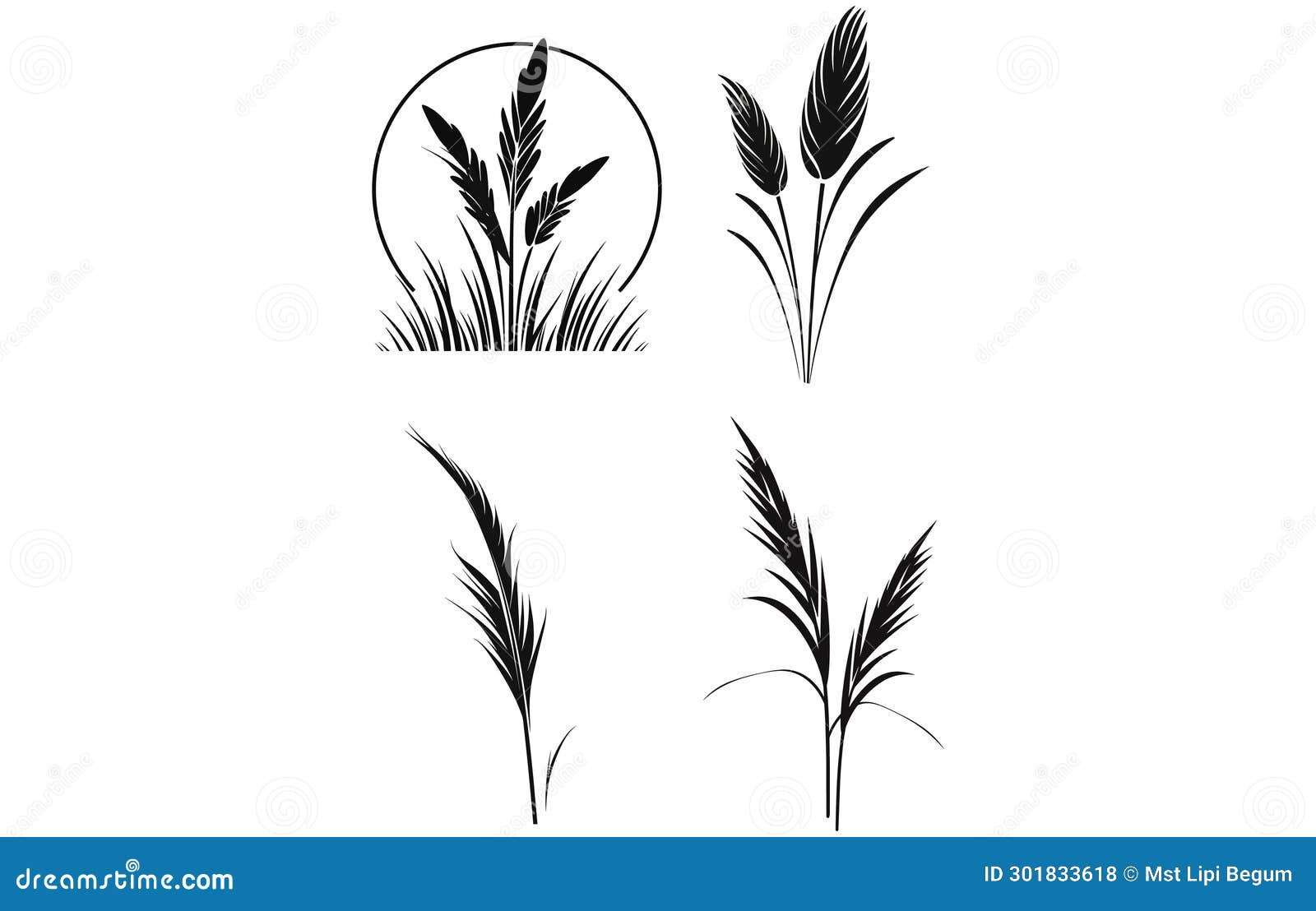 Pampas Grass Silhouette, Pampas Grass Vector Silhouette | CartoonDealer ...