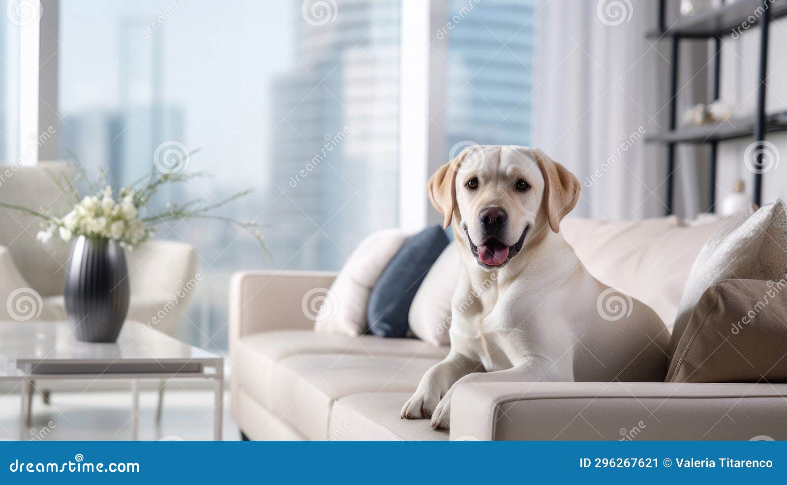 Pampered Pup on a Comfy Couch. Stock Image - Image of care, lifestyle ...