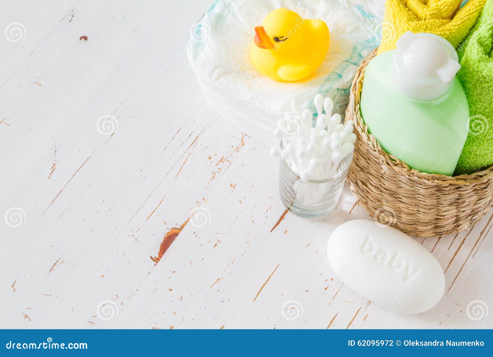 Pampering Accessorie on White Wood Background Stock Photo - Image of ...