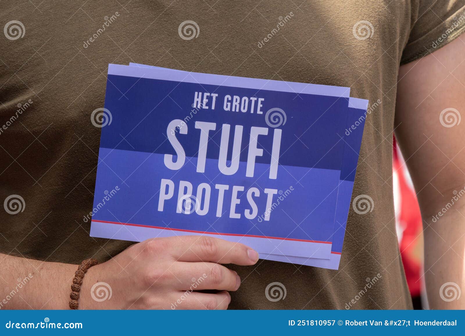 Pamphlet Het Grote Stufi Protest at Amsterdam the Netherlands 11-6-2022 ...