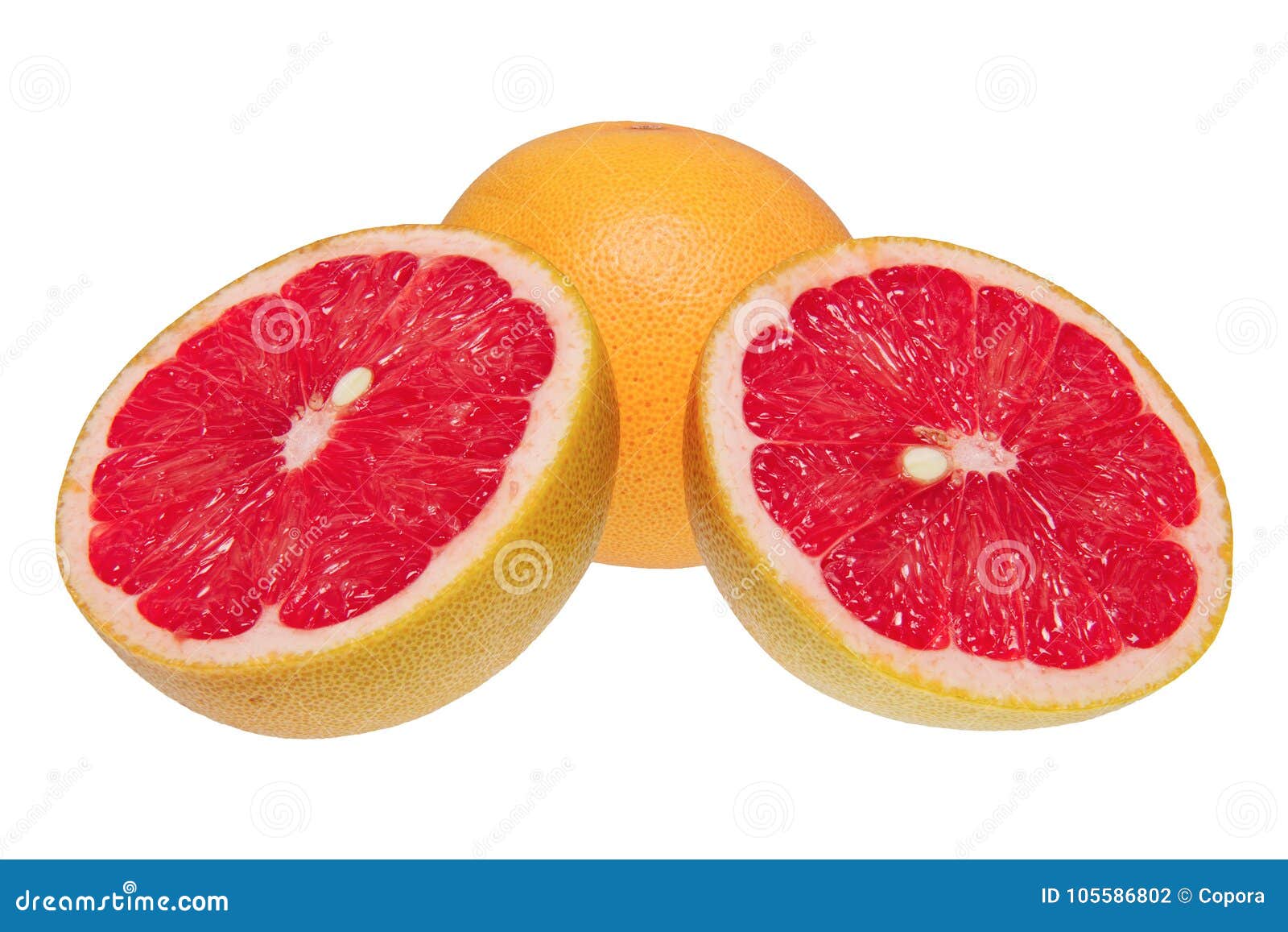 Pamplemousses Frais Sur Un Fond Blanc Photo stock - Image du coupure ...