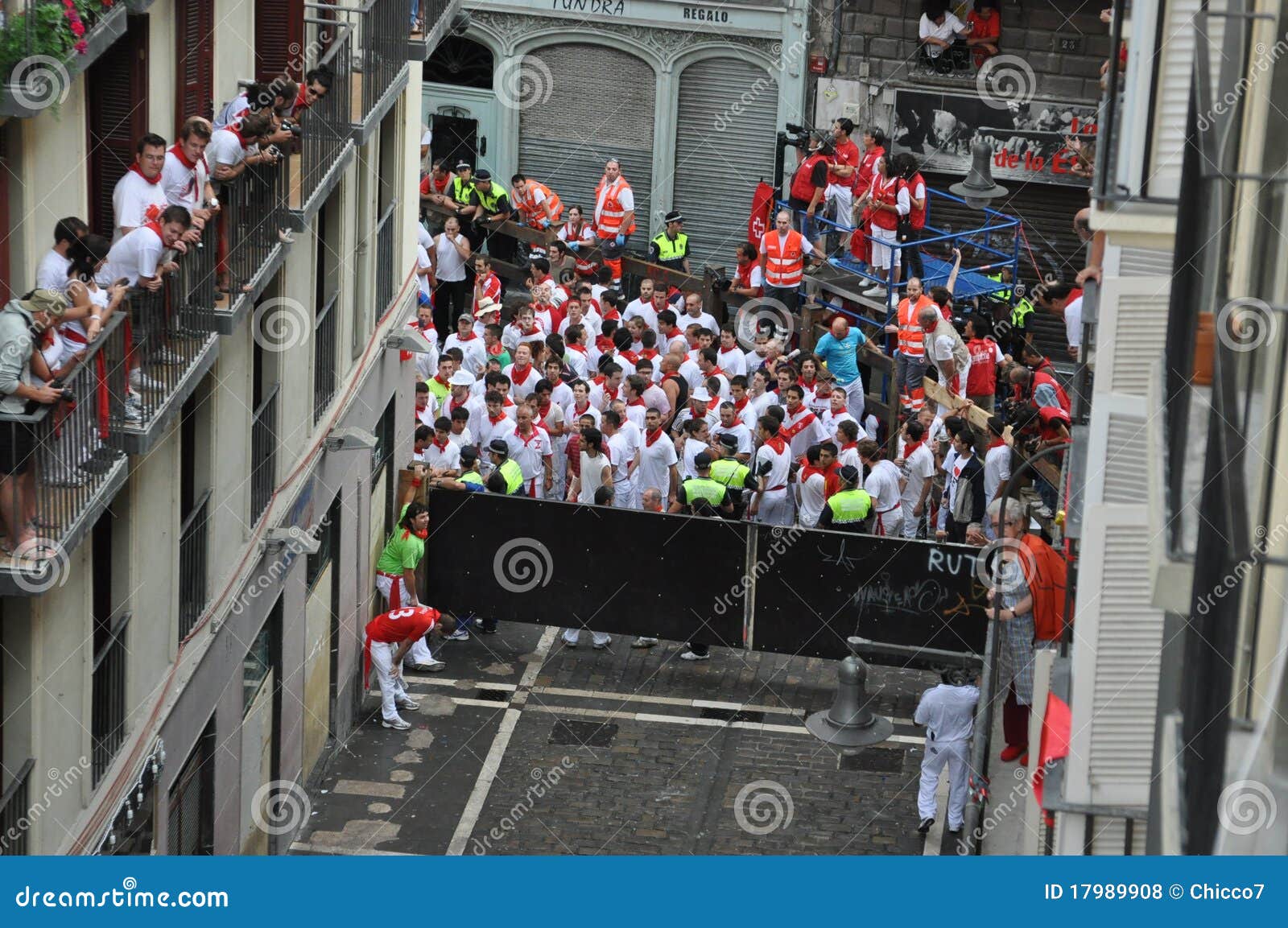 Pamplona, Spain - Waiting for the Bulls Editorial Stock Photo - Image ...