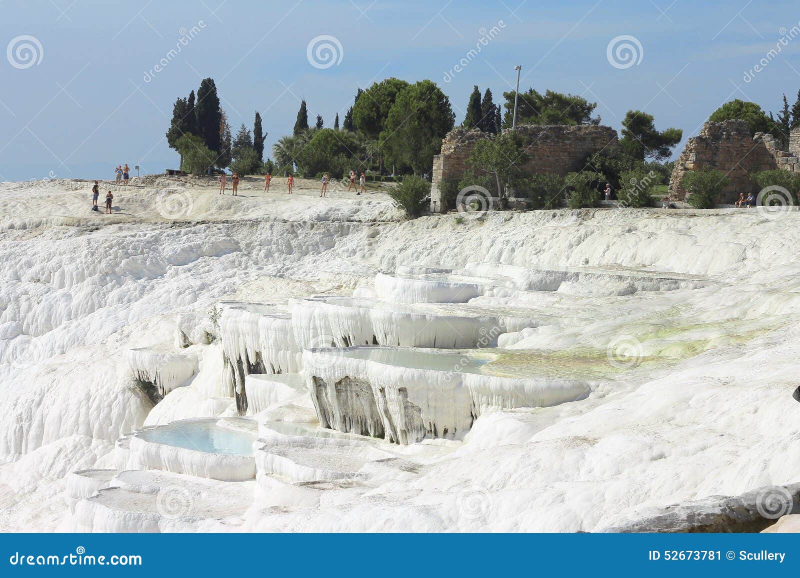 Pamukkale Natural Lakes in Hierapolis Turkey Editorial Photo - Image of ...