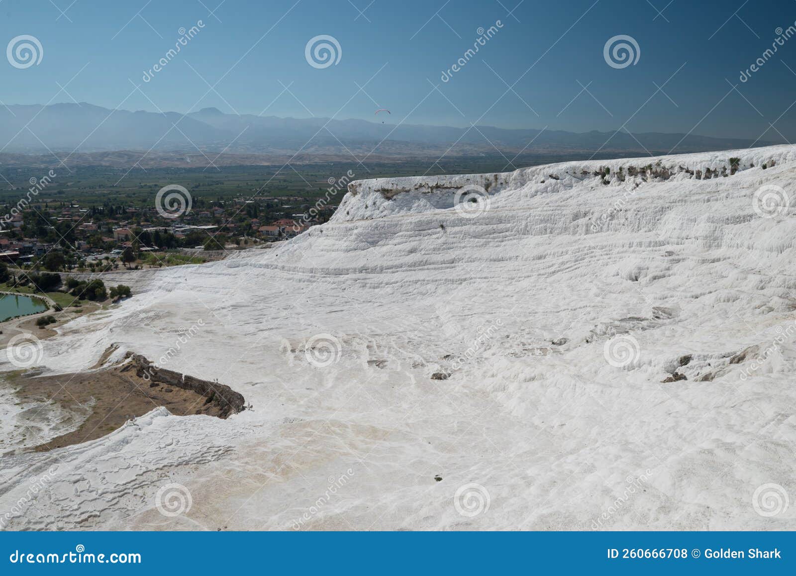 Pamukkale, Natural Pool with Blue Water, Turkey Stock Photo - Image of ...