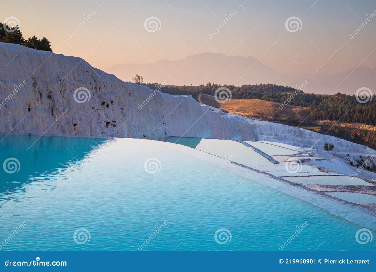 Pamukkale Pool Terraces in Hierapolis in Turkey Stock Image - Image of ...
