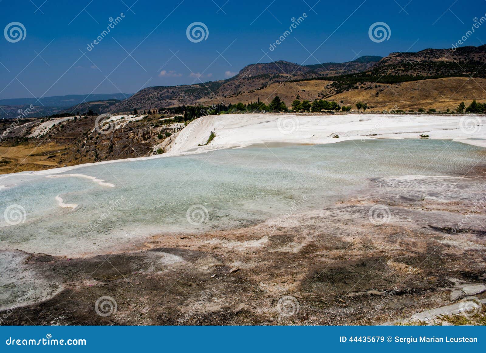 Pamukkale pools, Turkey stock image. Image of terraces - 44435679