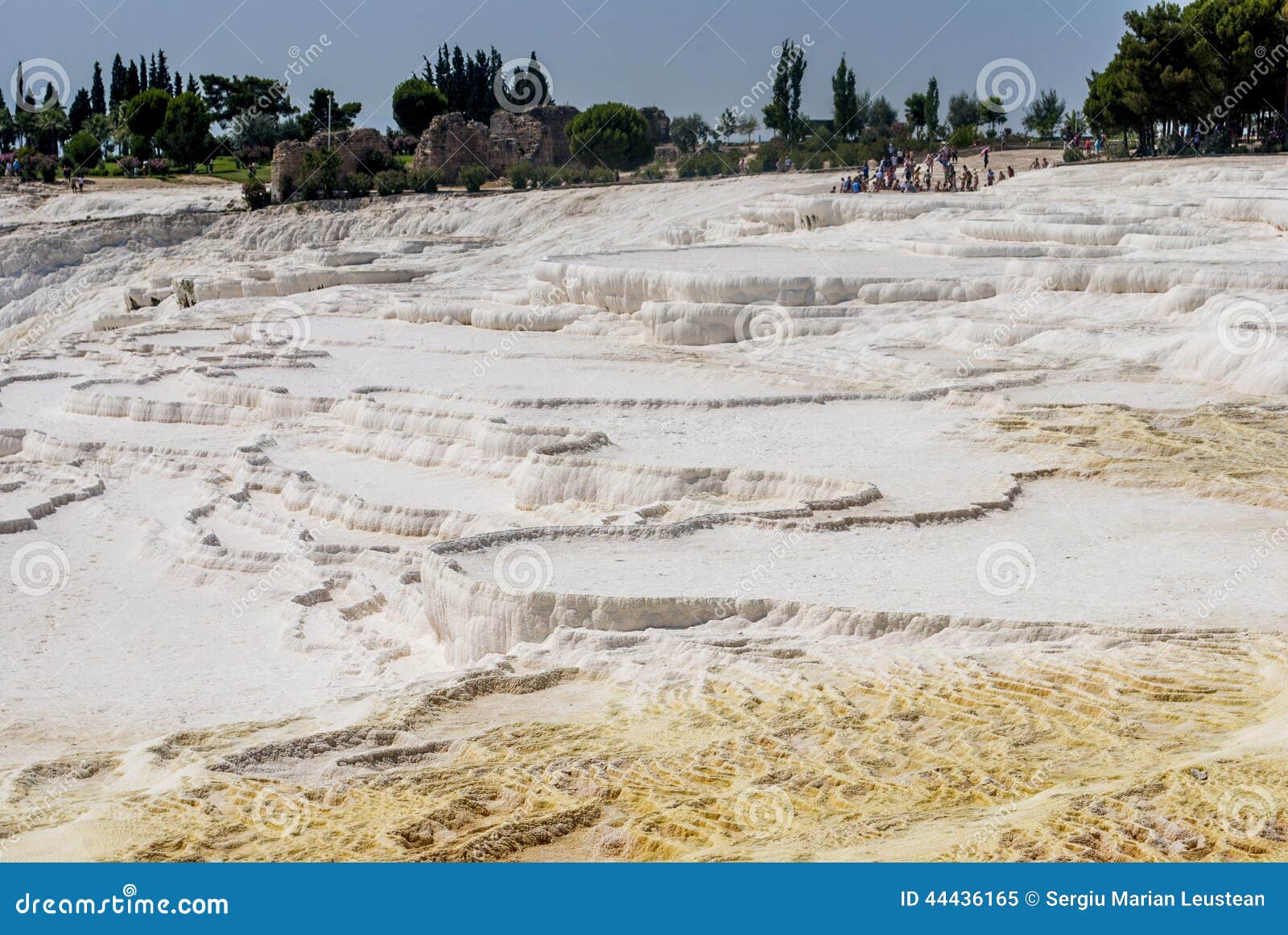 Pamukkale pools, Turkey stock image. Image of mineral - 44436165