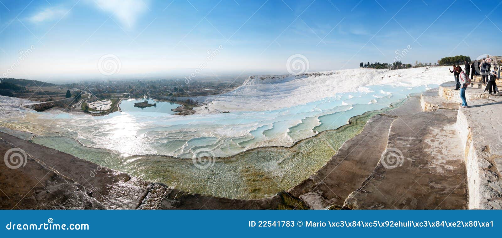 Pamukkale Terraces Panorama Editorial Stock Photo - Image of landmark ...