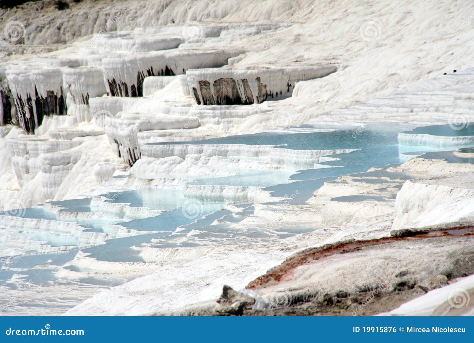 Pamukkale terraces, Turkey stock photo. Image of mountain - 19915876